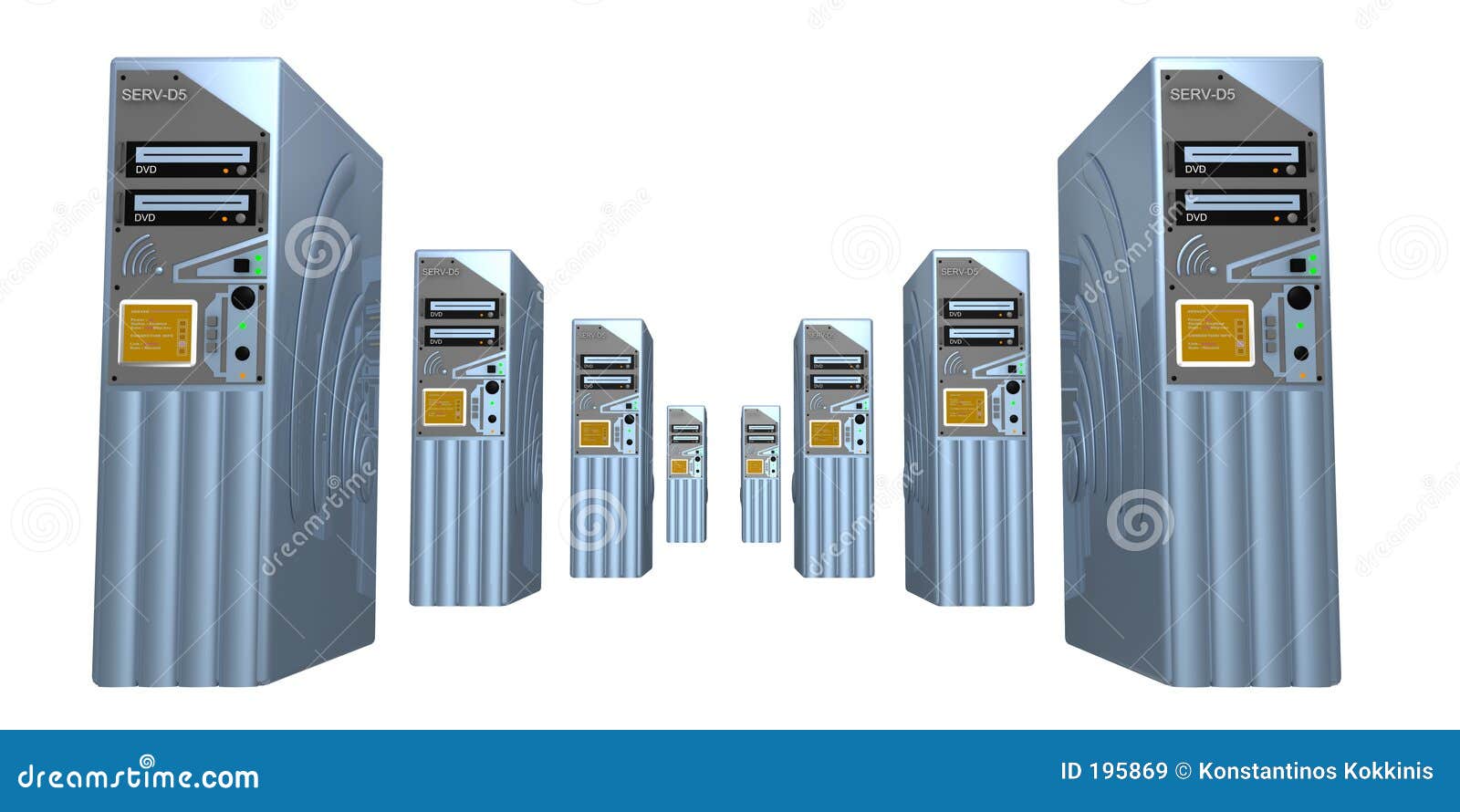 3d server #5 ilustração stock. Ilustração de projeto, digital - 195869