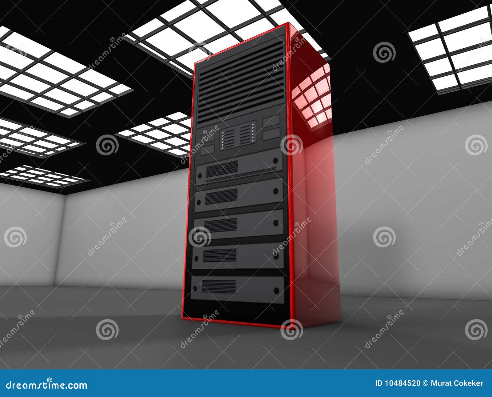 3D server illustration stock illustration. Illustration of ethernet ...