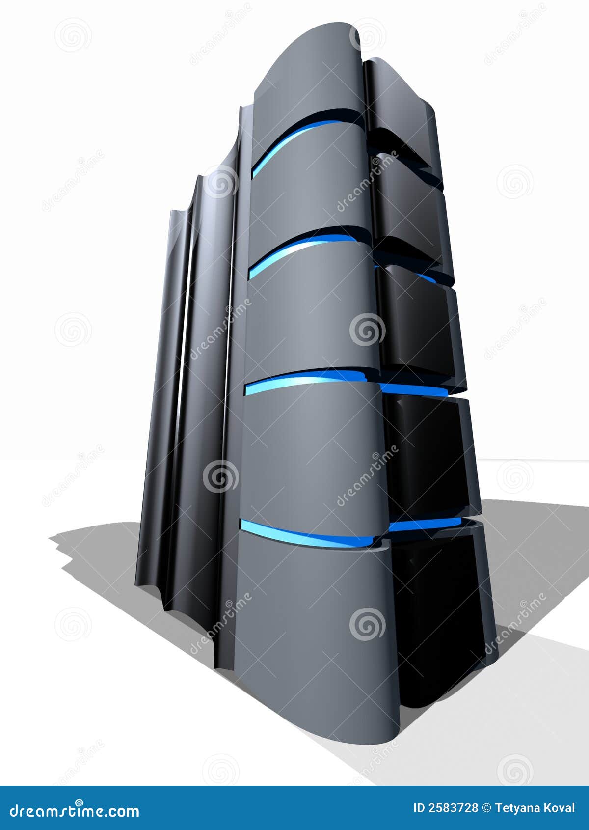 3D server tower stock illustration. Illustration of creative - 2583728