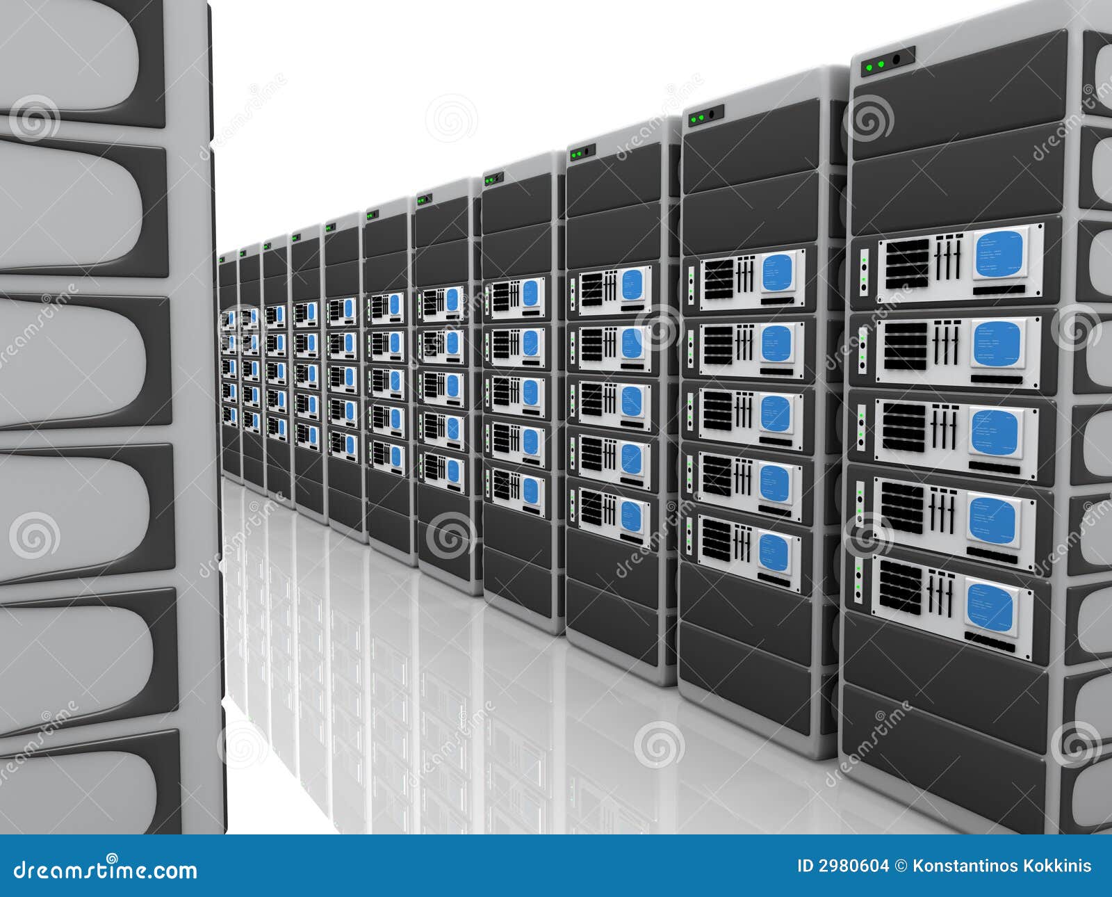 3D Servers stock illustration. Illustration of storage - 2980604