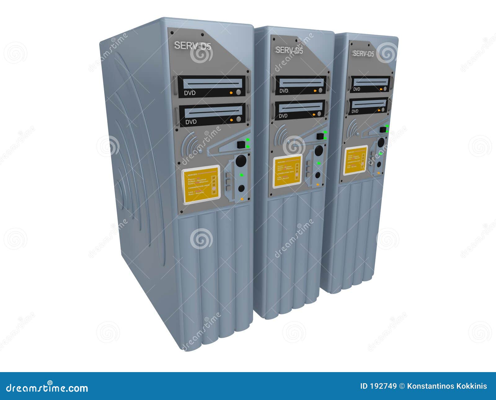 3d servers #3 stock illustration. Illustration of digital - 192749