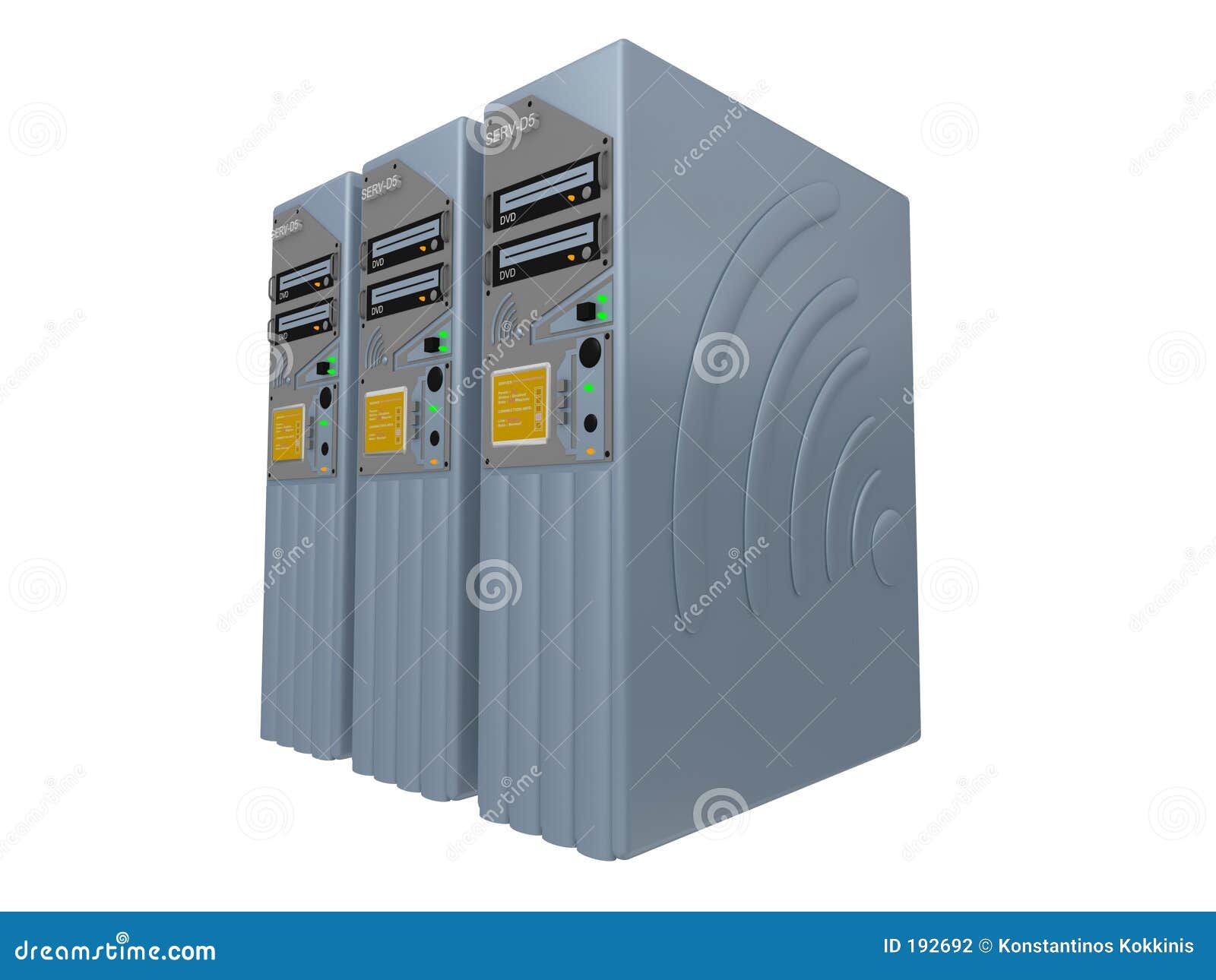 3d servers #4 stock illustration. Illustration of rack - 192692
