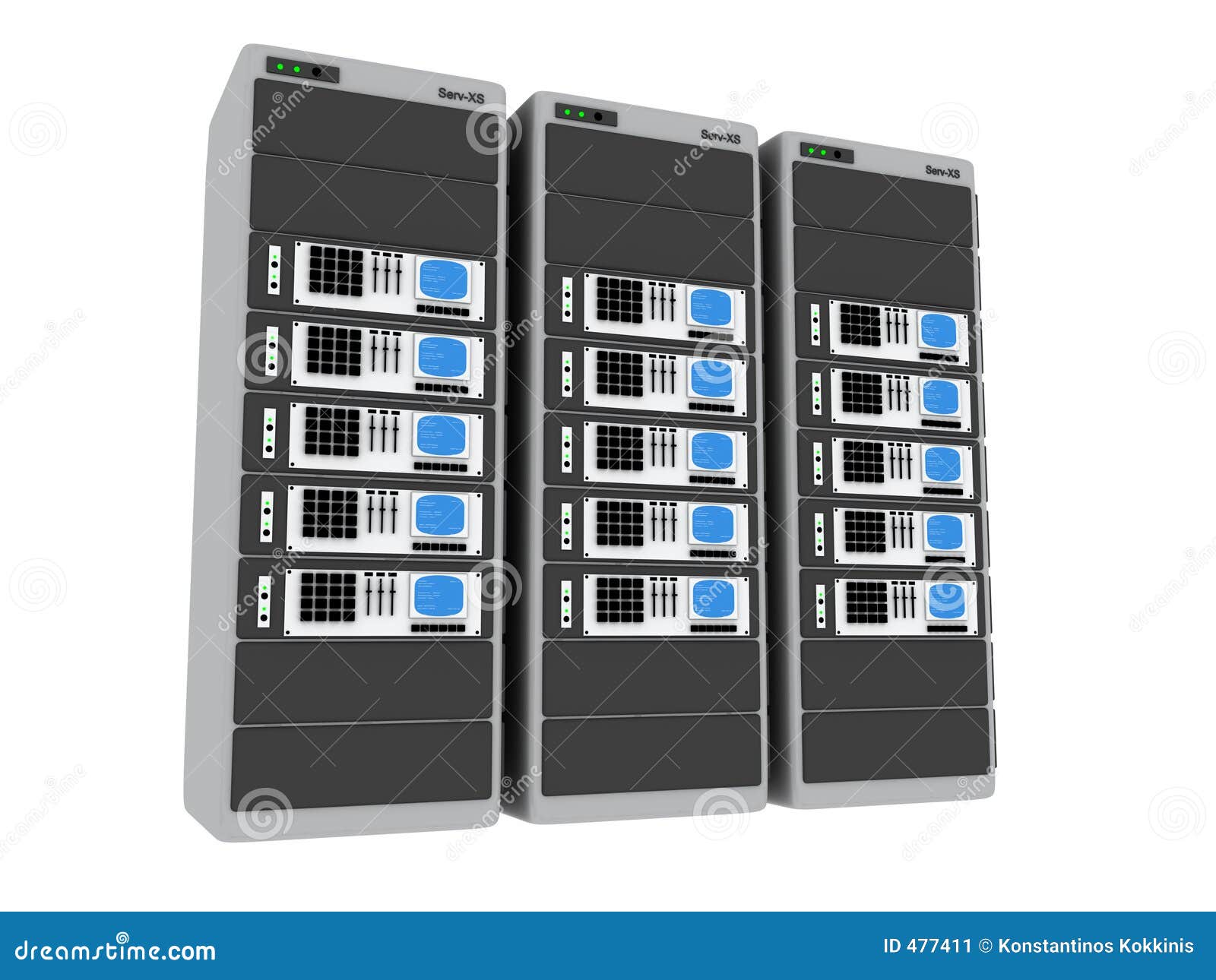 3d Servers #5 stock illustration. Illustration of farm - 477411