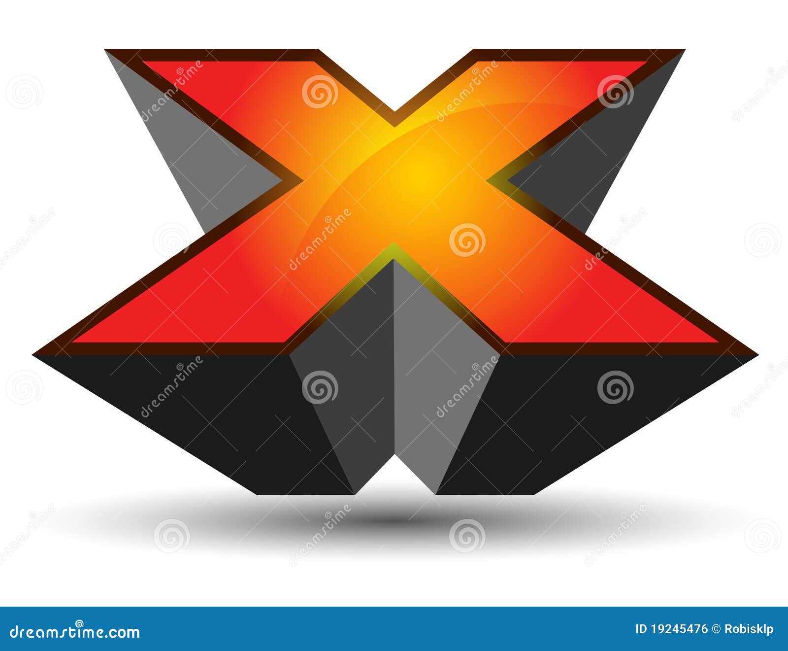 3d x shape stock vector. Illustration of internet, chrome - 19245476