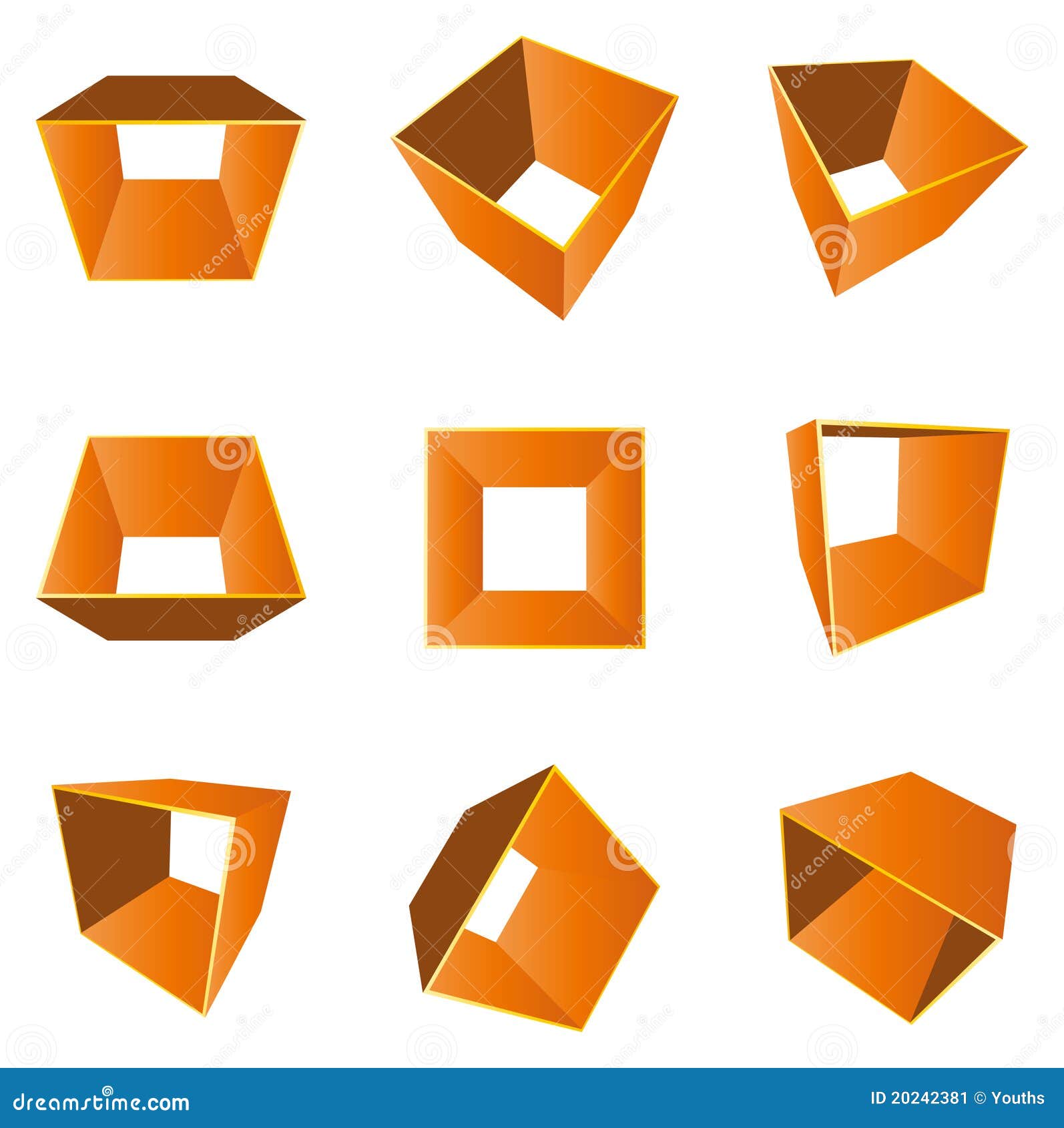 3D shape (Vector) stock vector. Illustration of block - 20242381