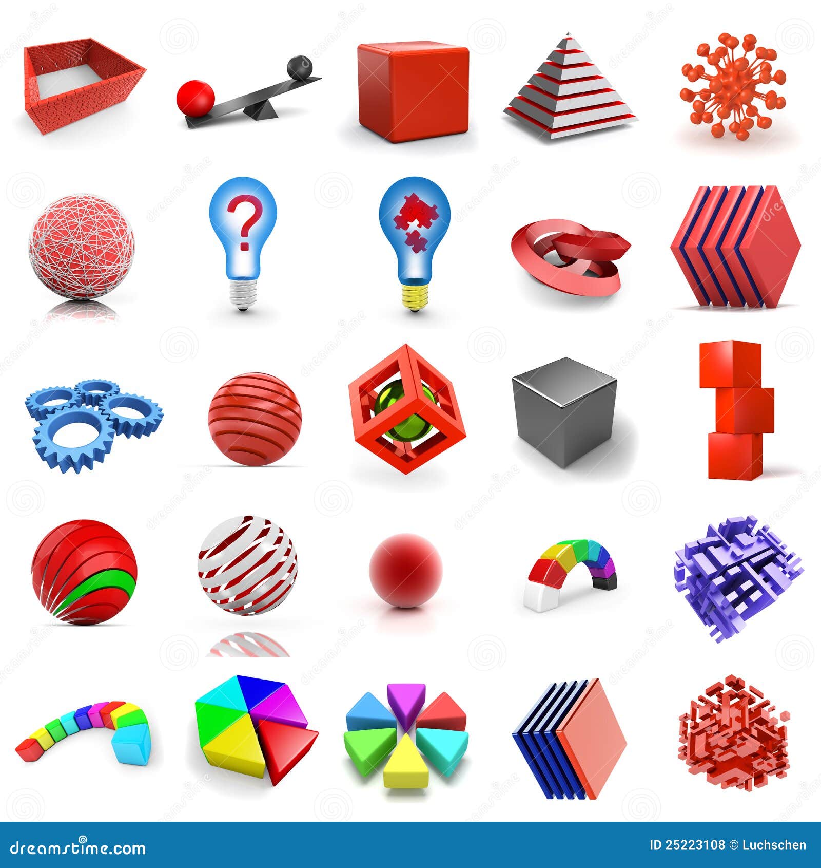 3d shapes stock illustration. Illustration of internet - 25223108