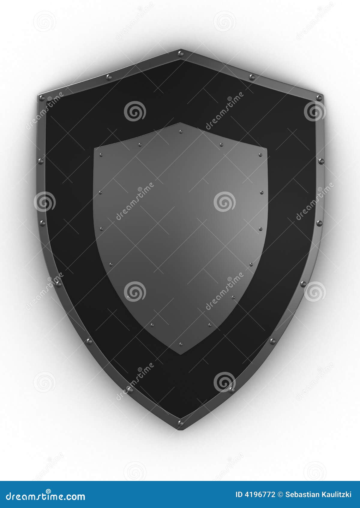3d shield stock illustration. Illustration of armor, bright - 4196772
