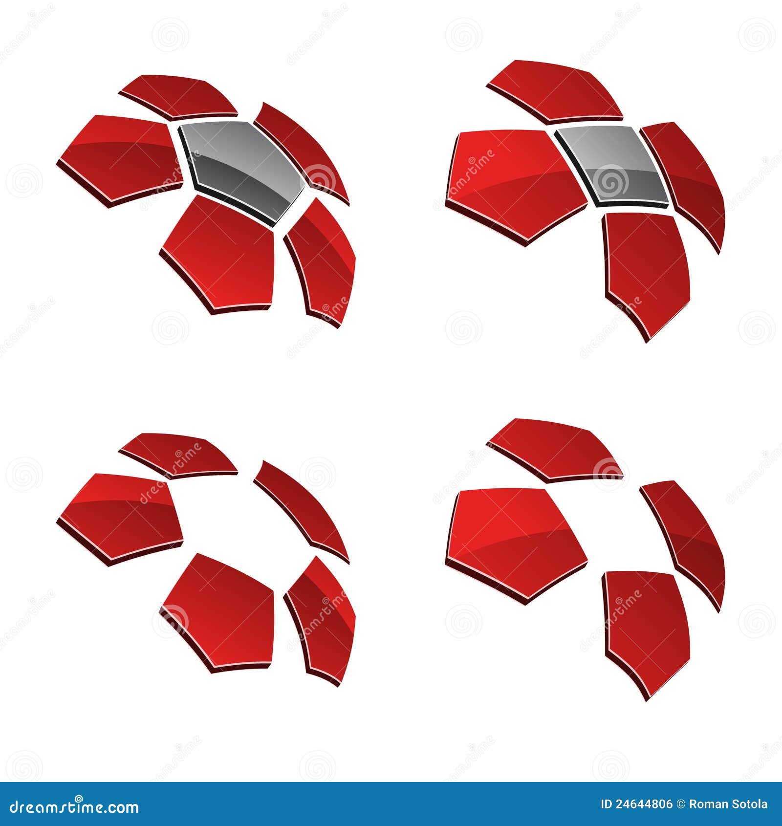 3d shiny elements stock vector. Illustration of shiny - 24644806