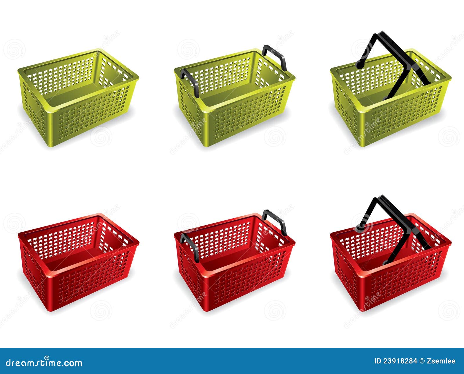 3D shopping basket stock vector. Illustration of basket - 23918284