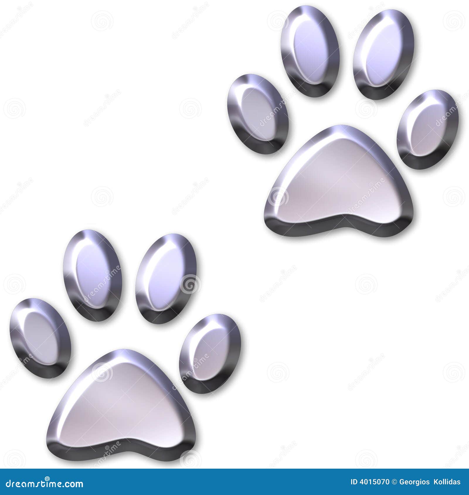 Animal Foot Step. Wild And Domestic Animals Track Black Footprint ...