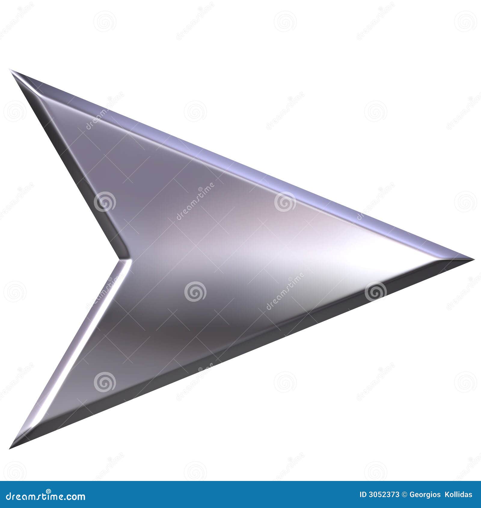 3D Silver Arrow stock illustration. Illustration of arrow - 3052373
