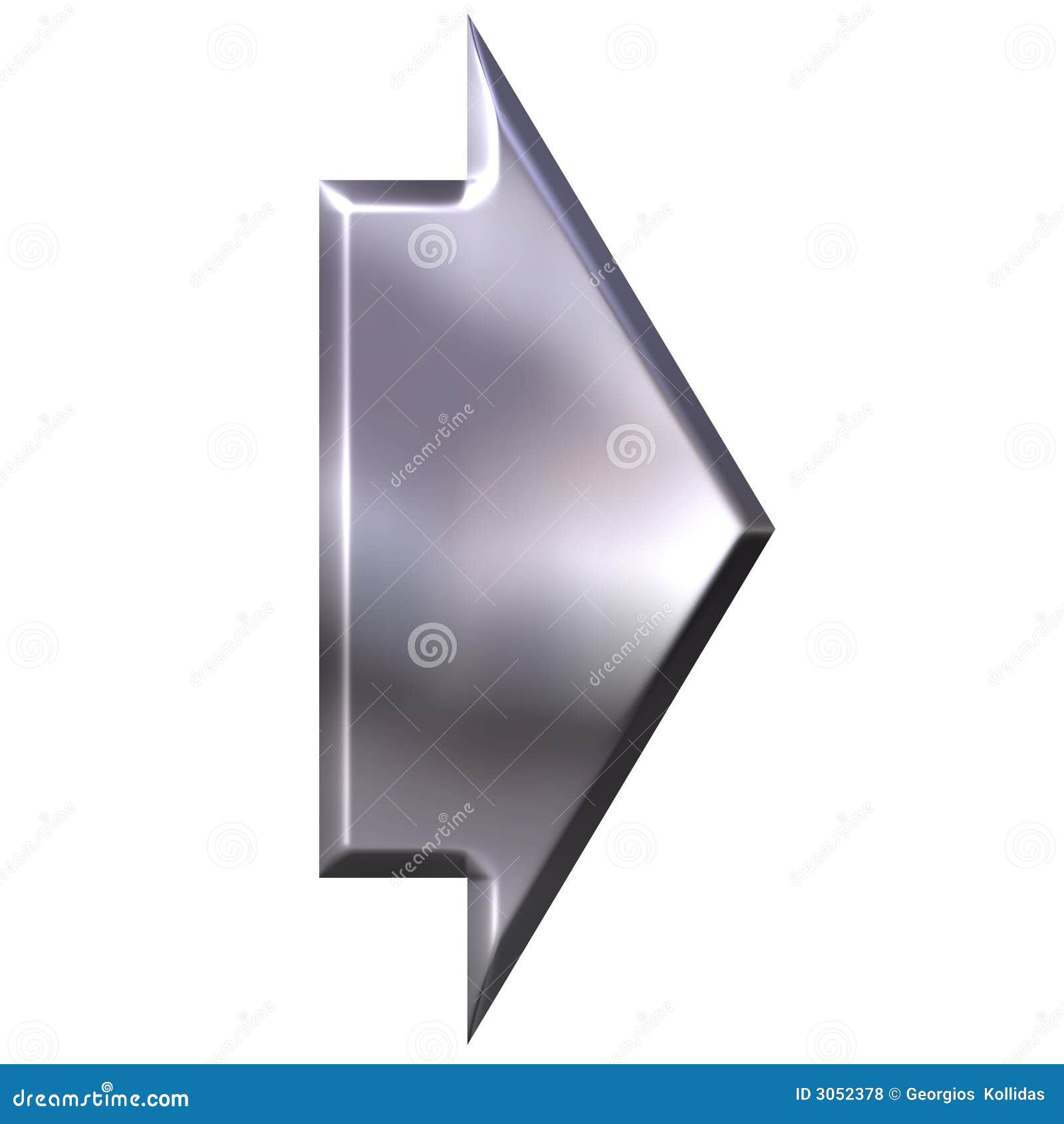 3D Silver Arrow stock illustration. Illustration of symbol - 3052378