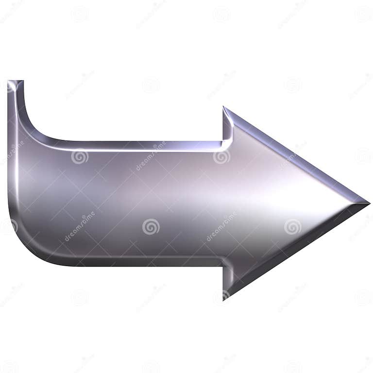 3D Silver Arrow stock illustration. Illustration of fancy - 3054711