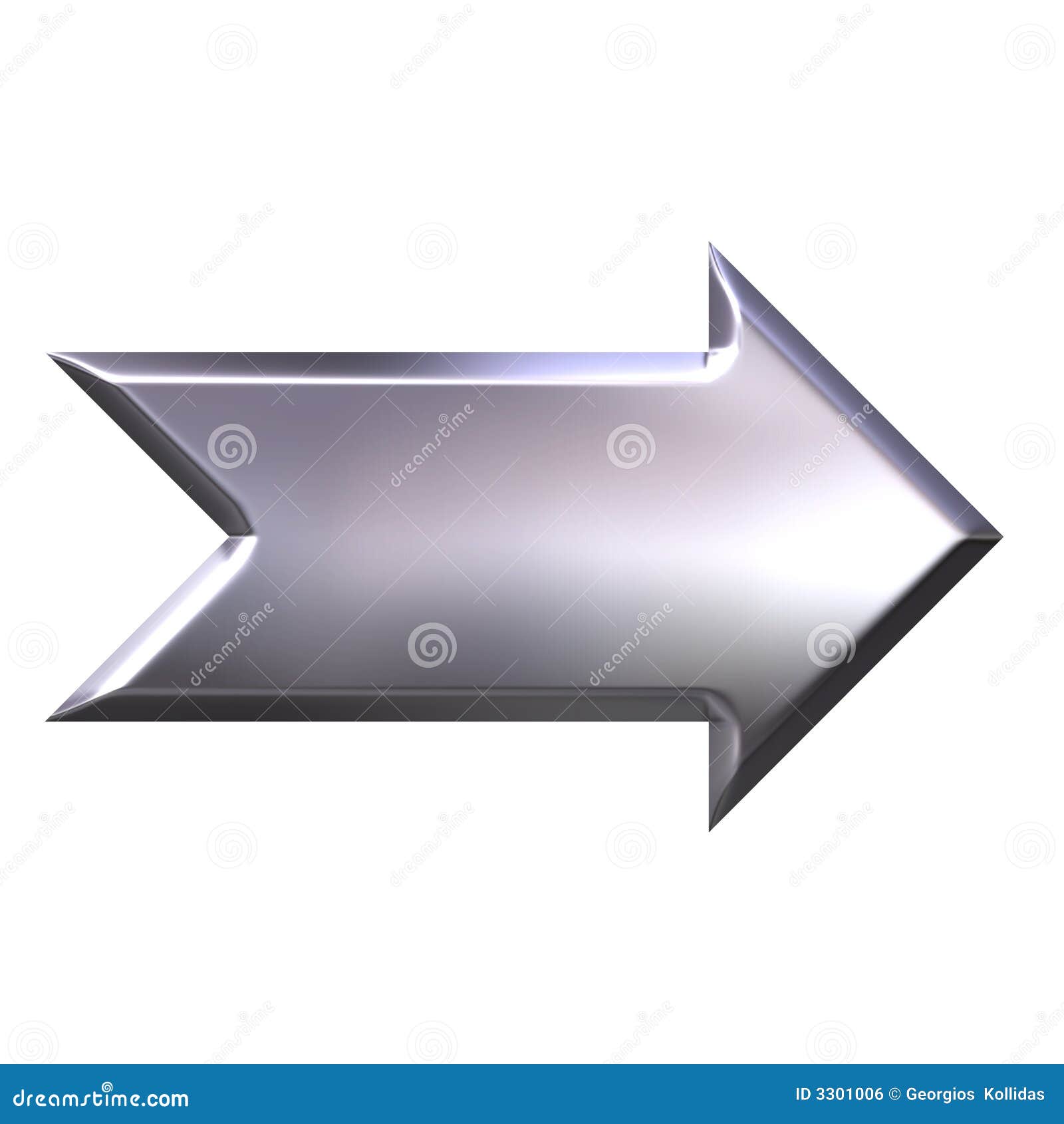 3D Silver Arrow stock illustration. Illustration of isolated - 3301006
