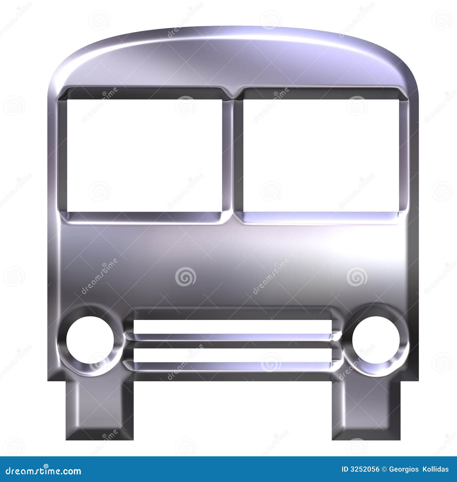 3D Silver Bus stock illustration. Illustration of tour - 3252056