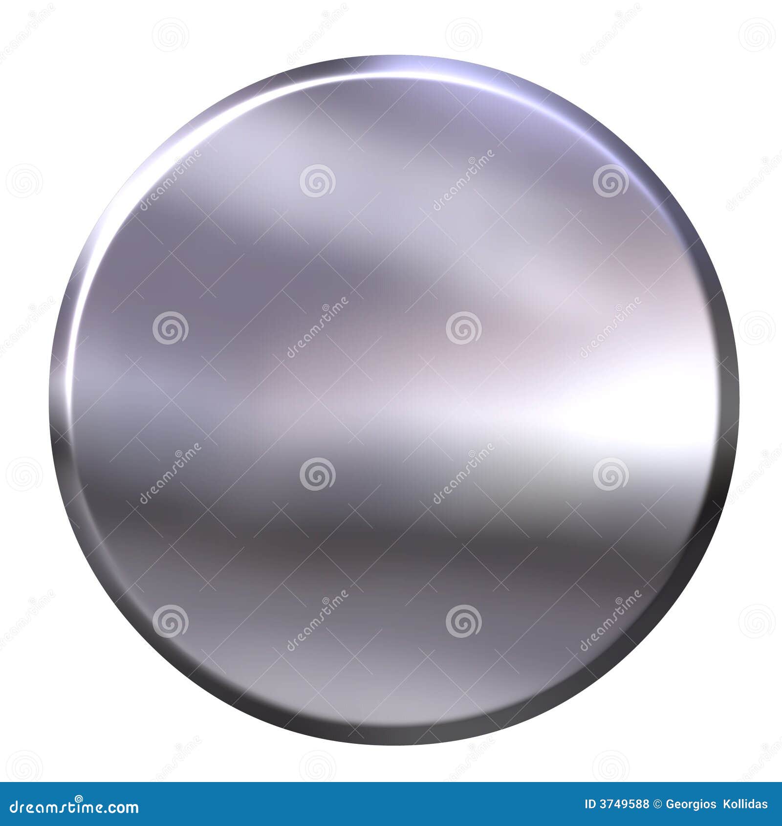 3D Silver Button stock illustration. Illustration of reflection - 3749588