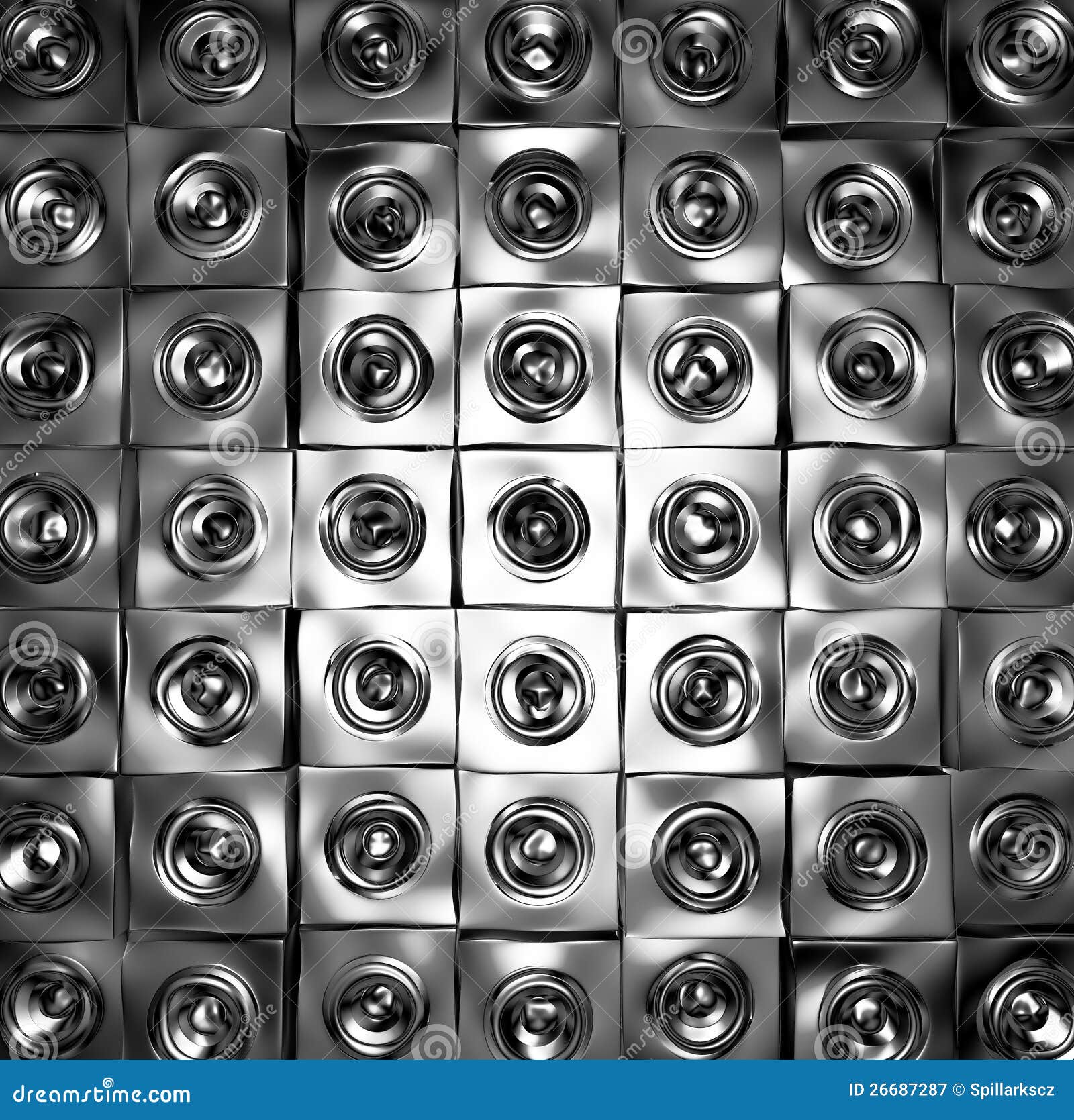 3d Silver Chrome Sound-system Deejay Dj Set Stock Illustration ...