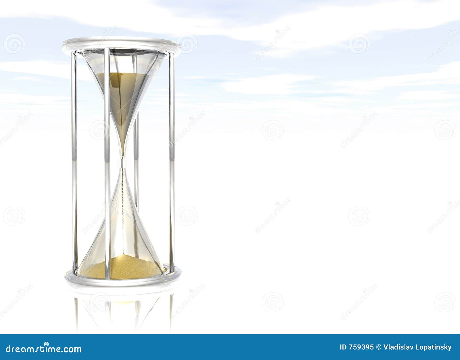 3d silver clock stock illustration. Illustration of future - 759395