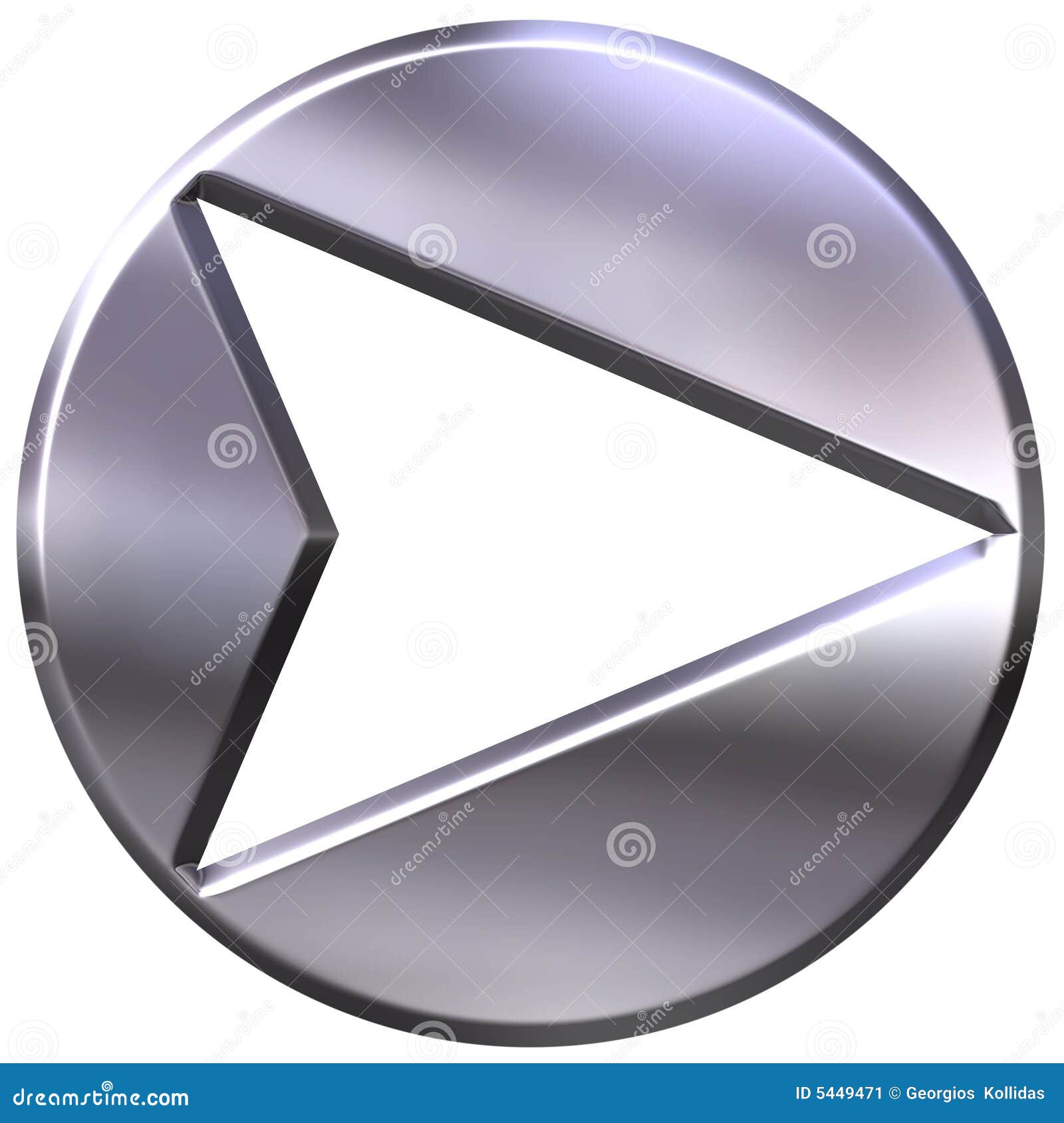 3D Silver Framed Arrow stock illustration. Illustration of round - 5449471