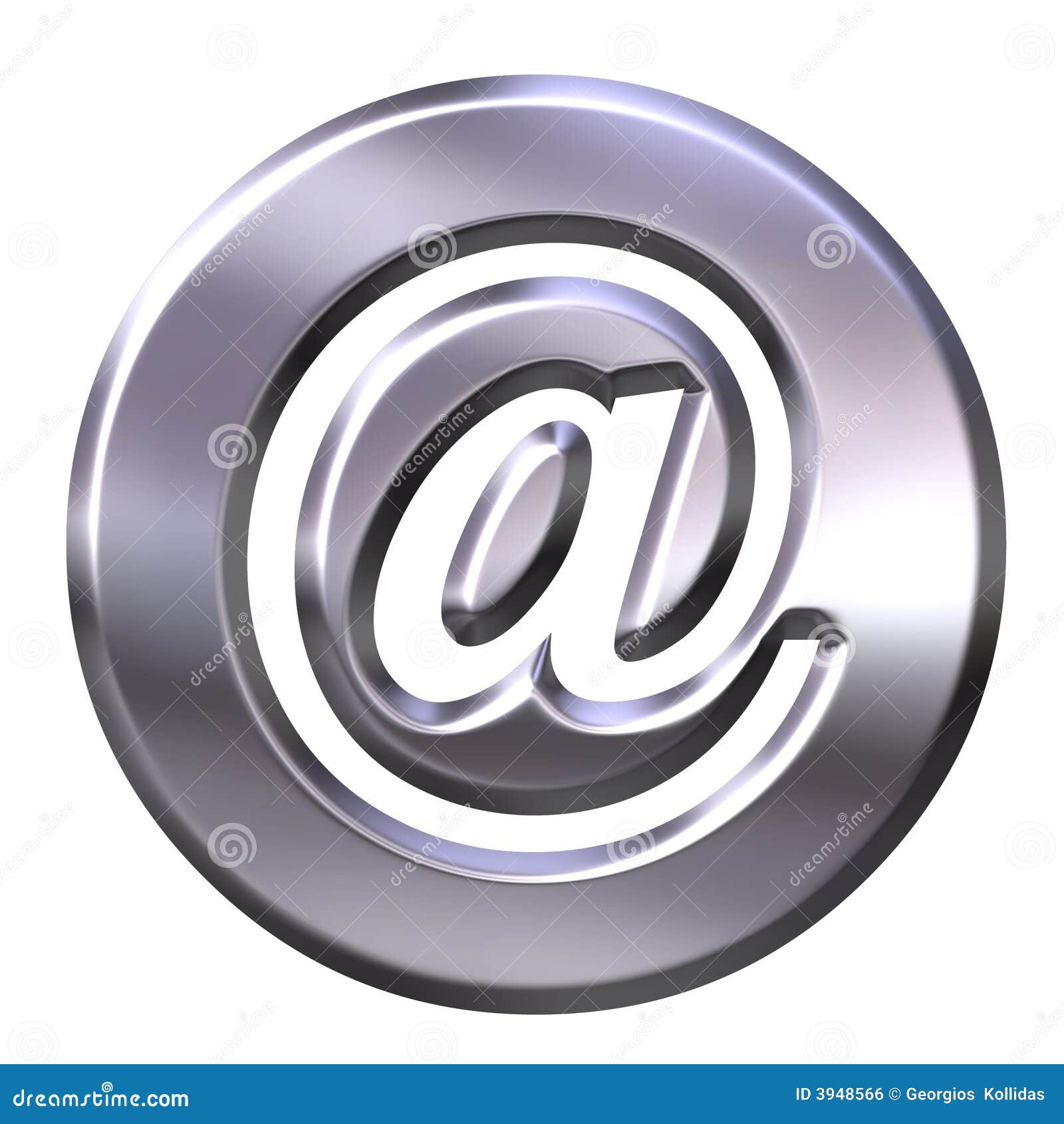 3D Silver Framed Email Symbol Stock Illustration - Illustration of ...