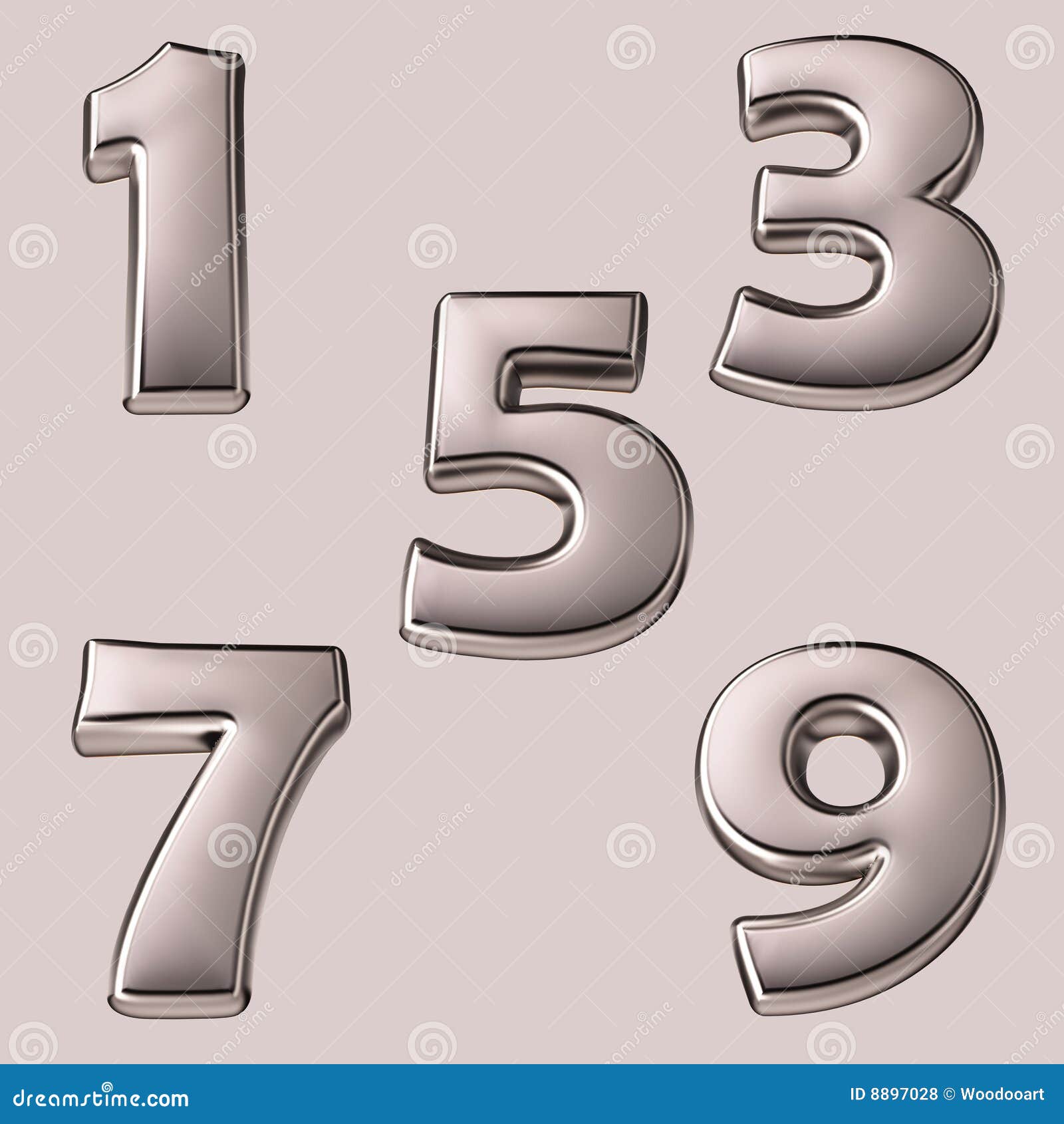 3d Silver numbers stock illustration. Illustration of currency - 8897028