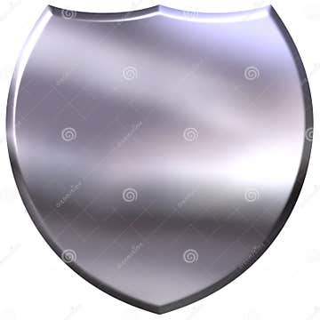 3D Silver Shield stock illustration. Illustration of panel - 3948452