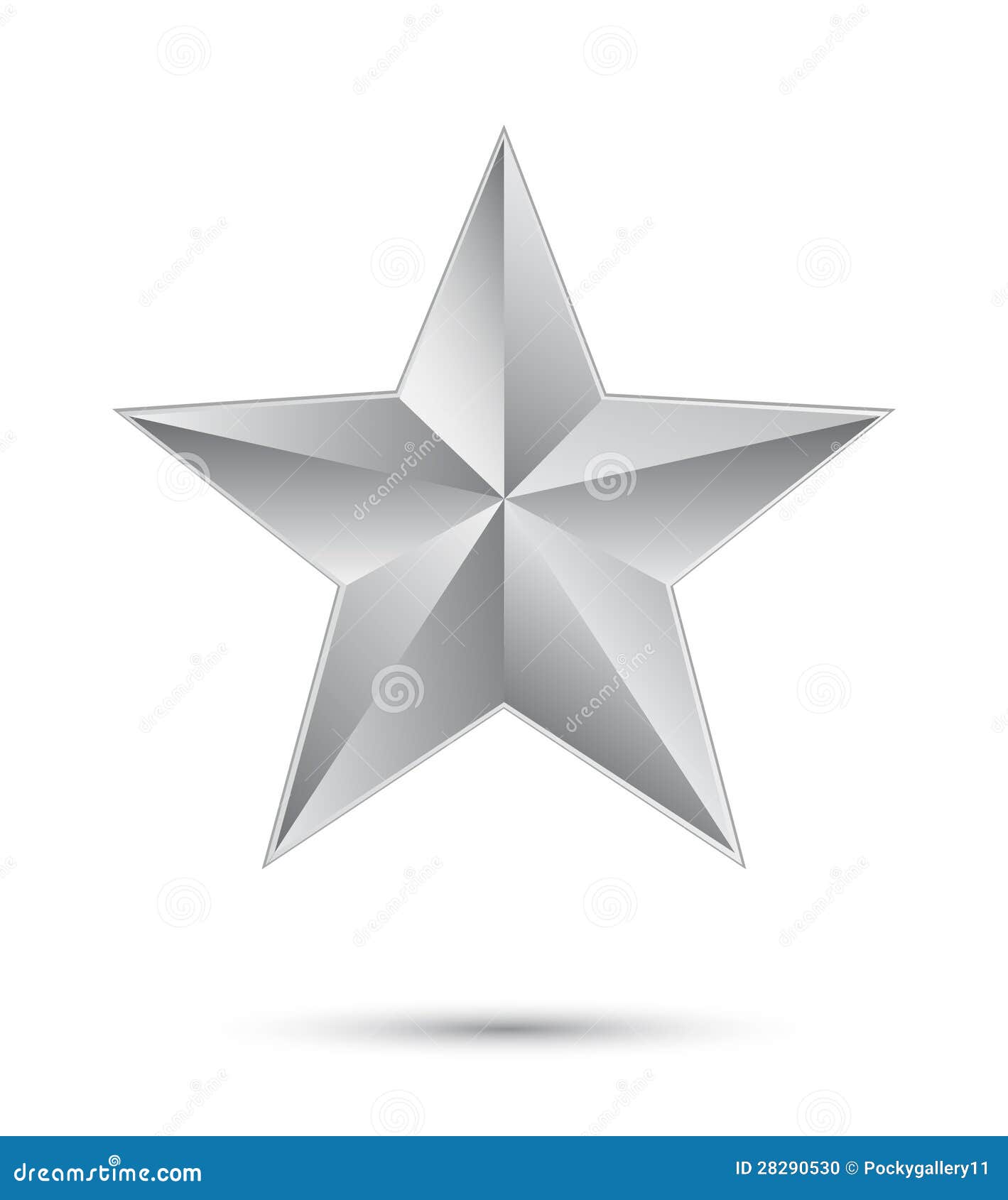 3D silver star stock vector. Illustration of holiday - 28290530