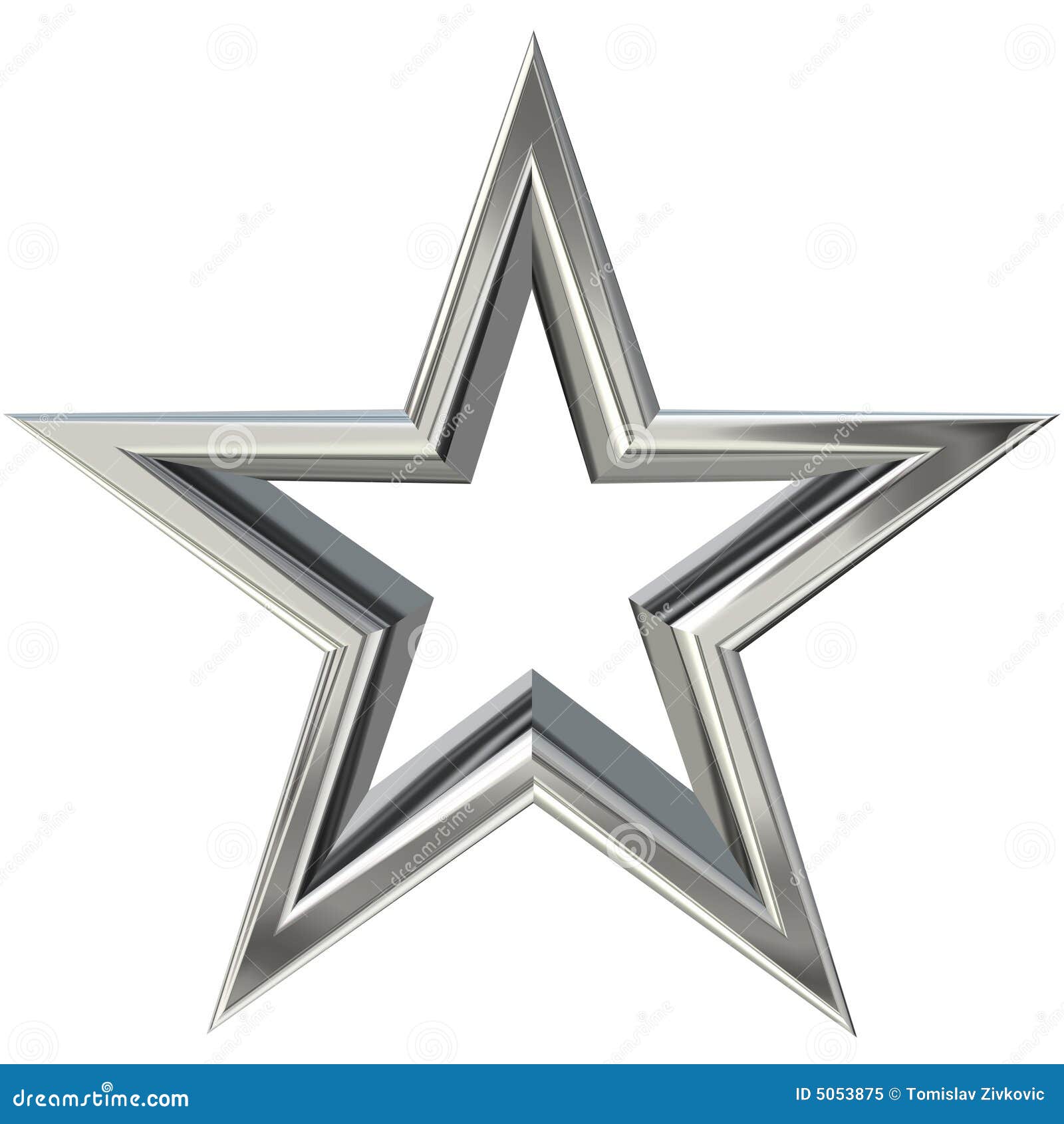 3D silver star stock illustration. Illustration of important - 5053875