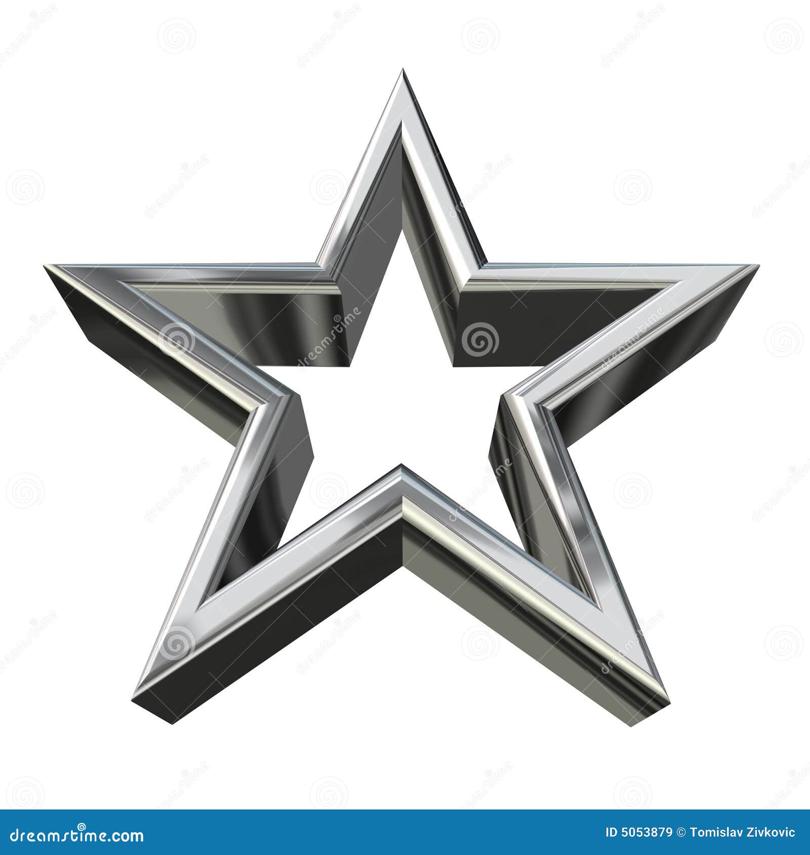 Silver Metal Star Stock Illustration Illustration Of