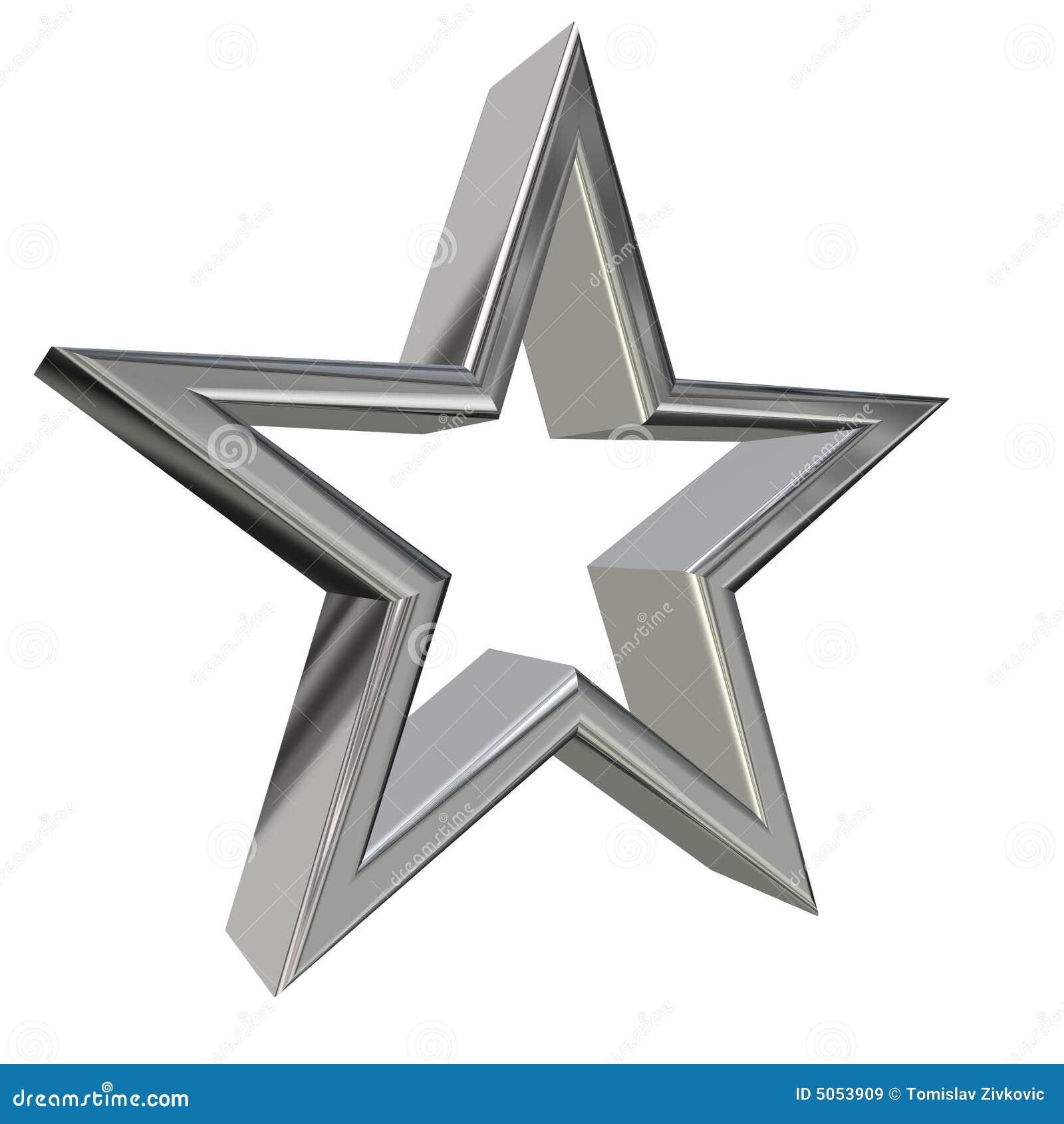 3d silver star stock illustration. Illustration of icon - 5053909