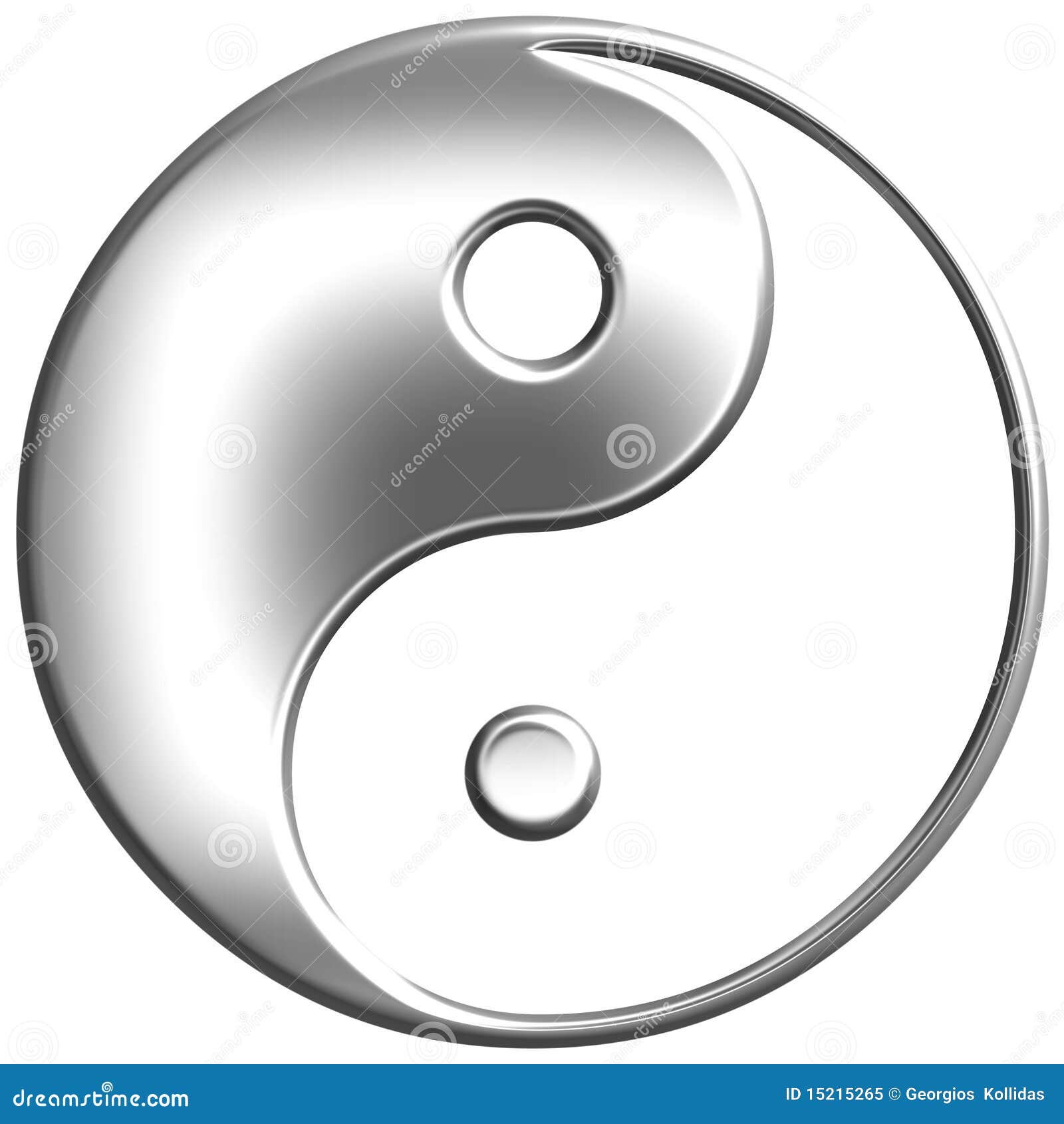 3D Silver Tao Symbol Royalty-Free Stock Photo | CartoonDealer.com #15215265