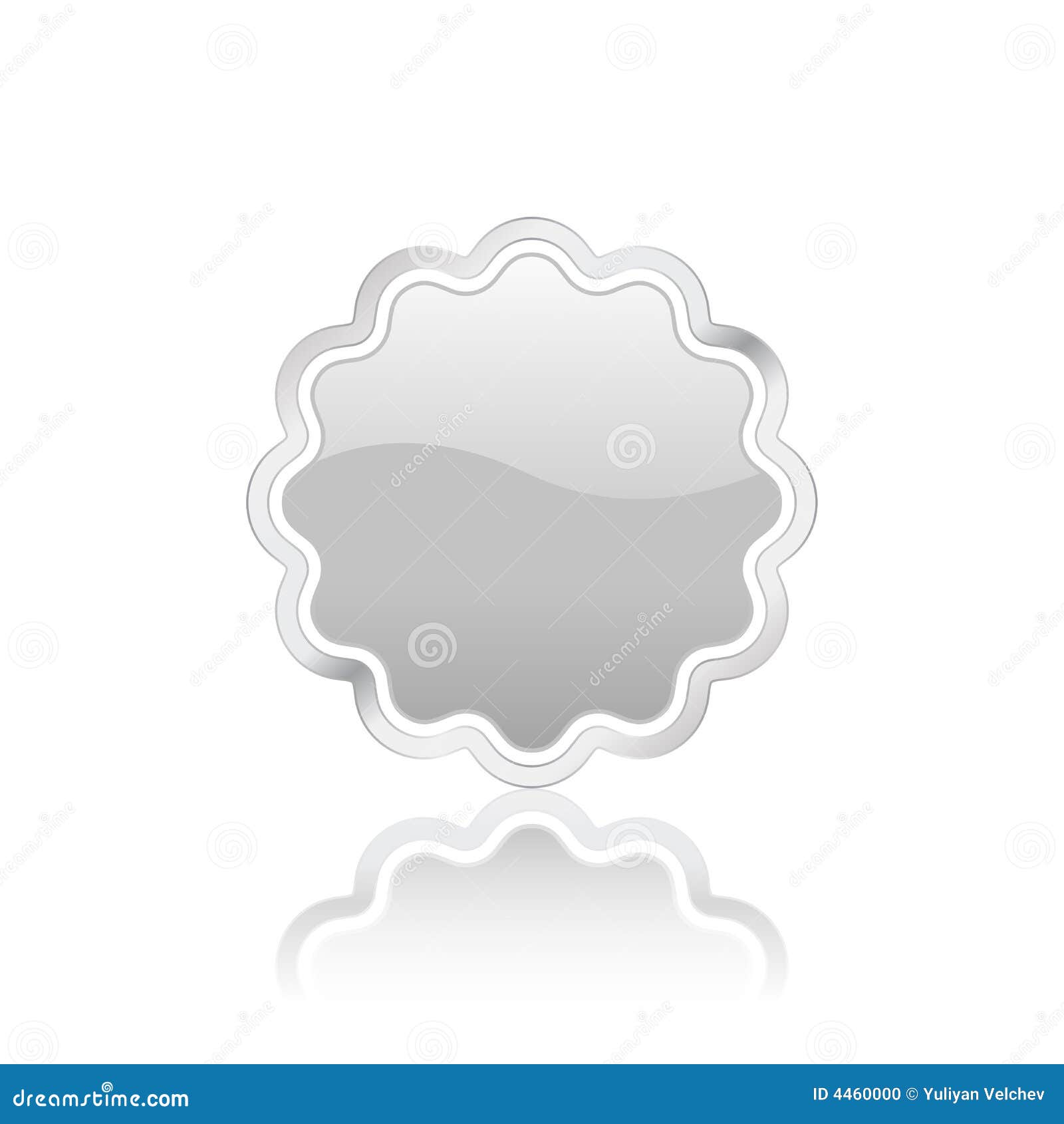 3D silver vector badge stock vector. Illustration of grey - 4460000