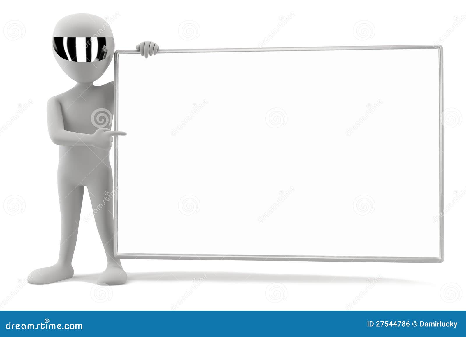 3d Small Men - Your Empty Board! Stock Illustration - Illustration of ...