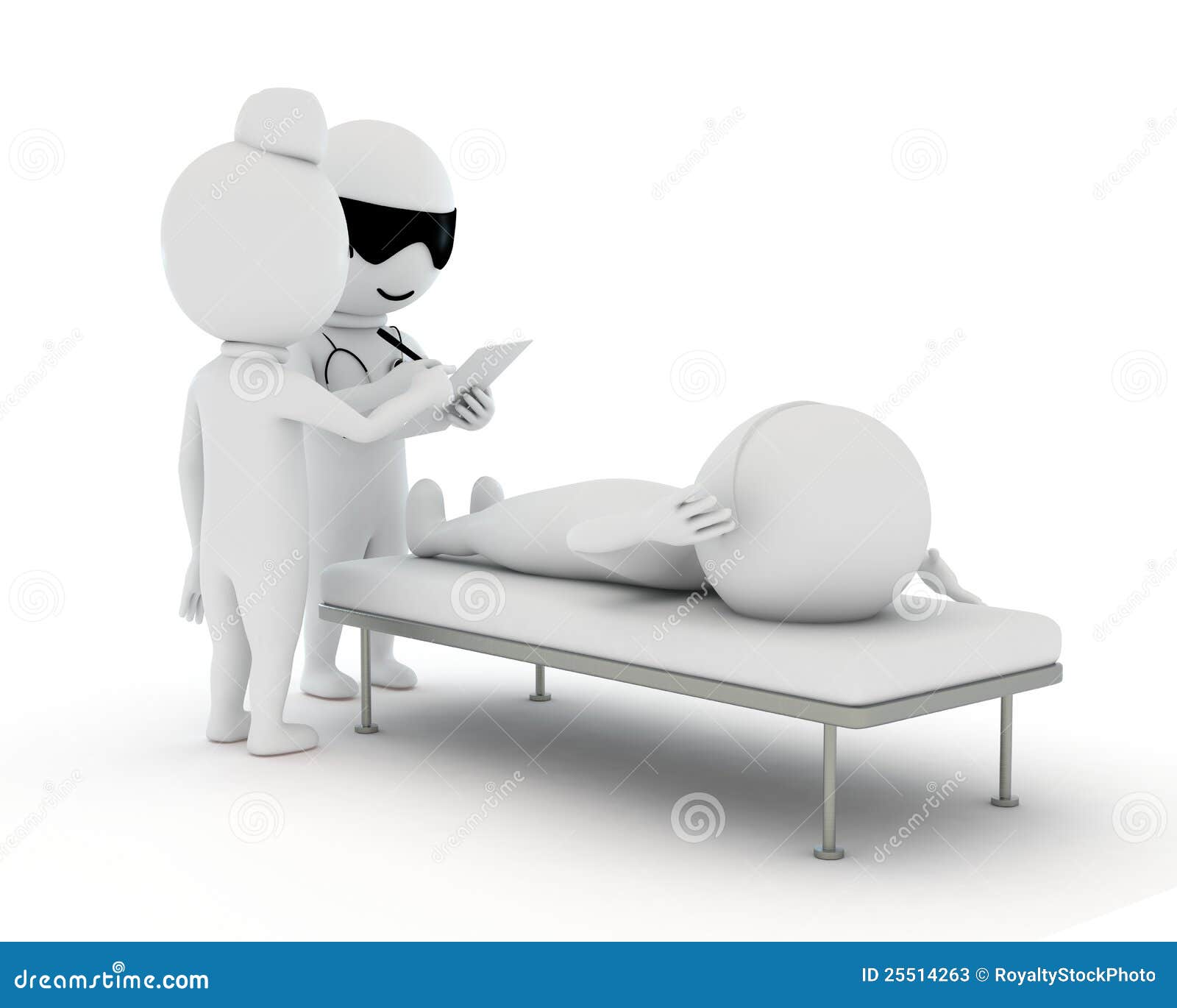3d Small People As Patient ,doctor , Nurse Stock Illustration ...
