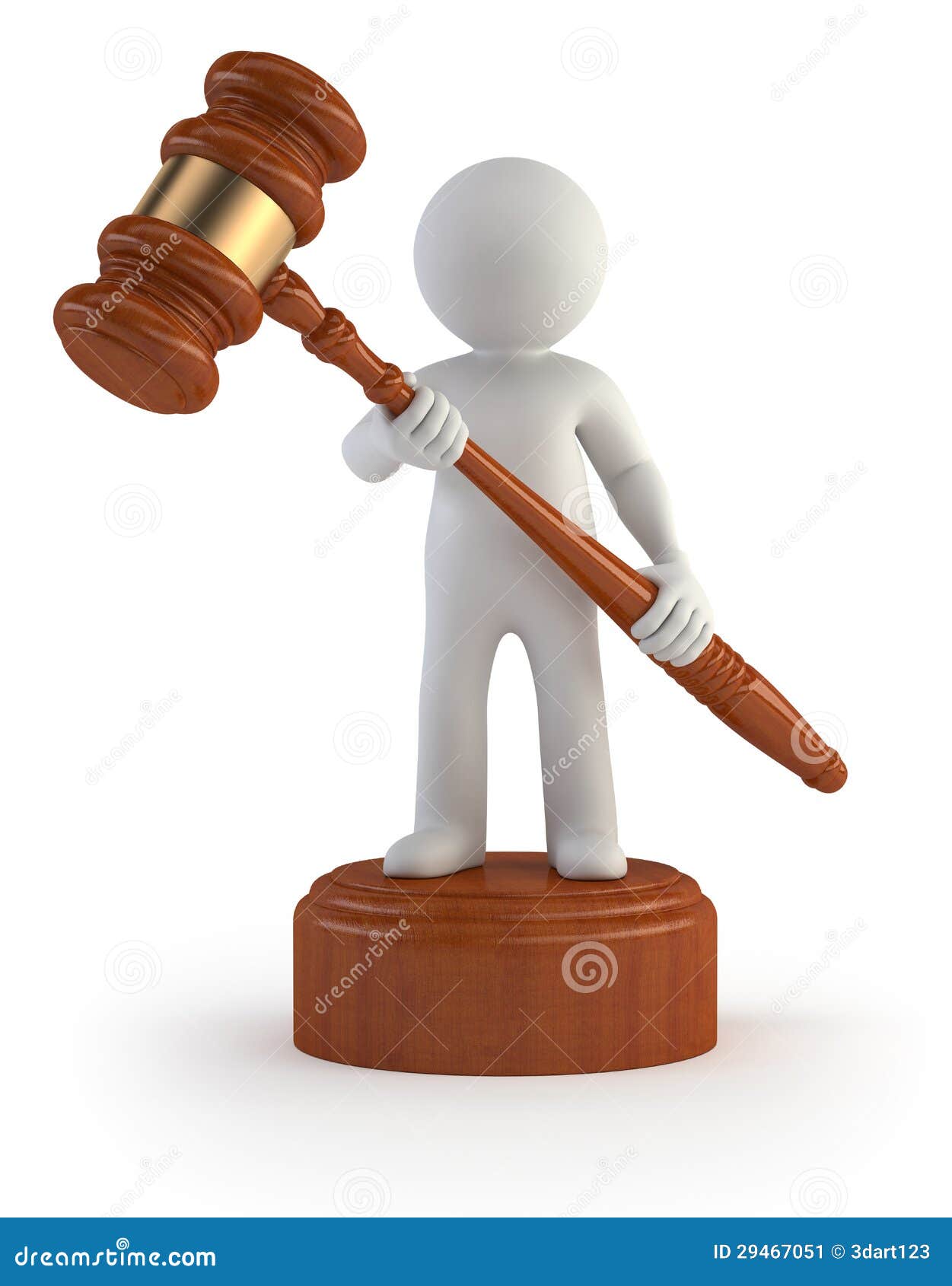 3d Small People - Auction Hammer Stock Illustration - Illustration of ...