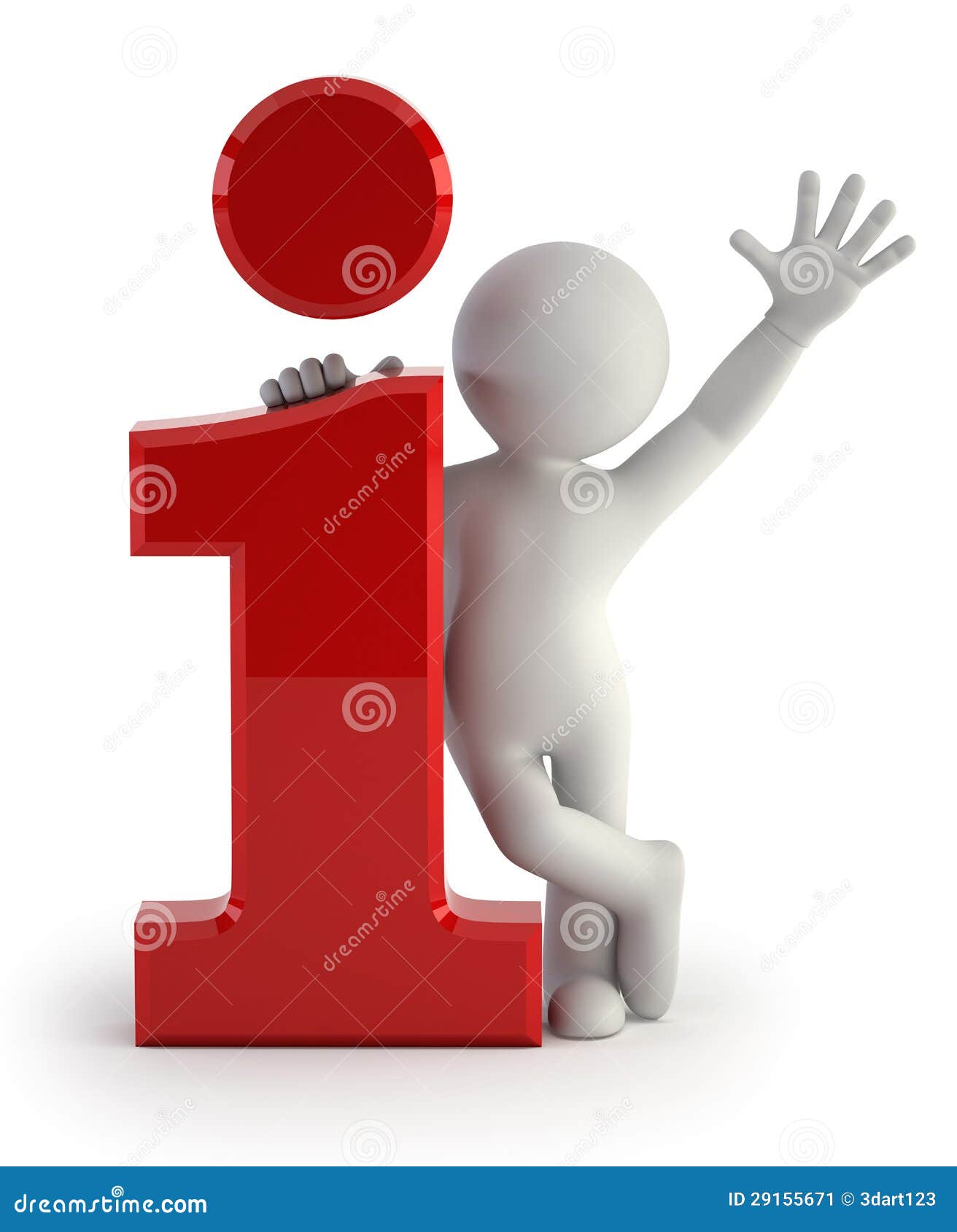 3d Small People - Big Info Icon Stock Illustration - Illustration of ...