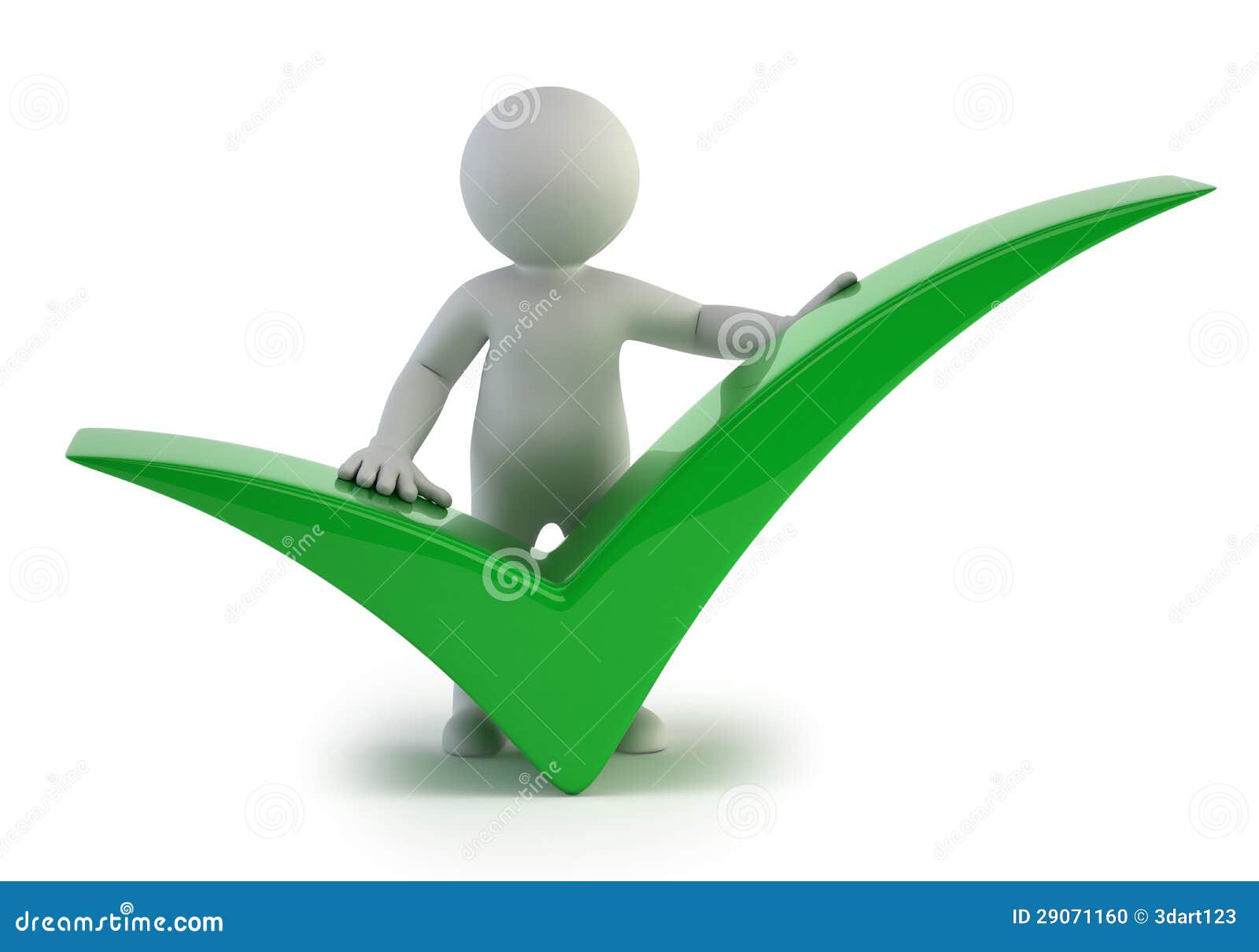 3d Small People - Big Positive Symbol Stock Illustration - Illustration ...