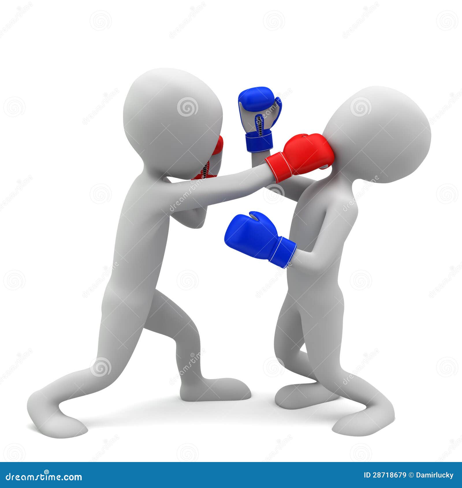 3d Small People Boxing. 3d Image Stock Illustration - Illustration of ...