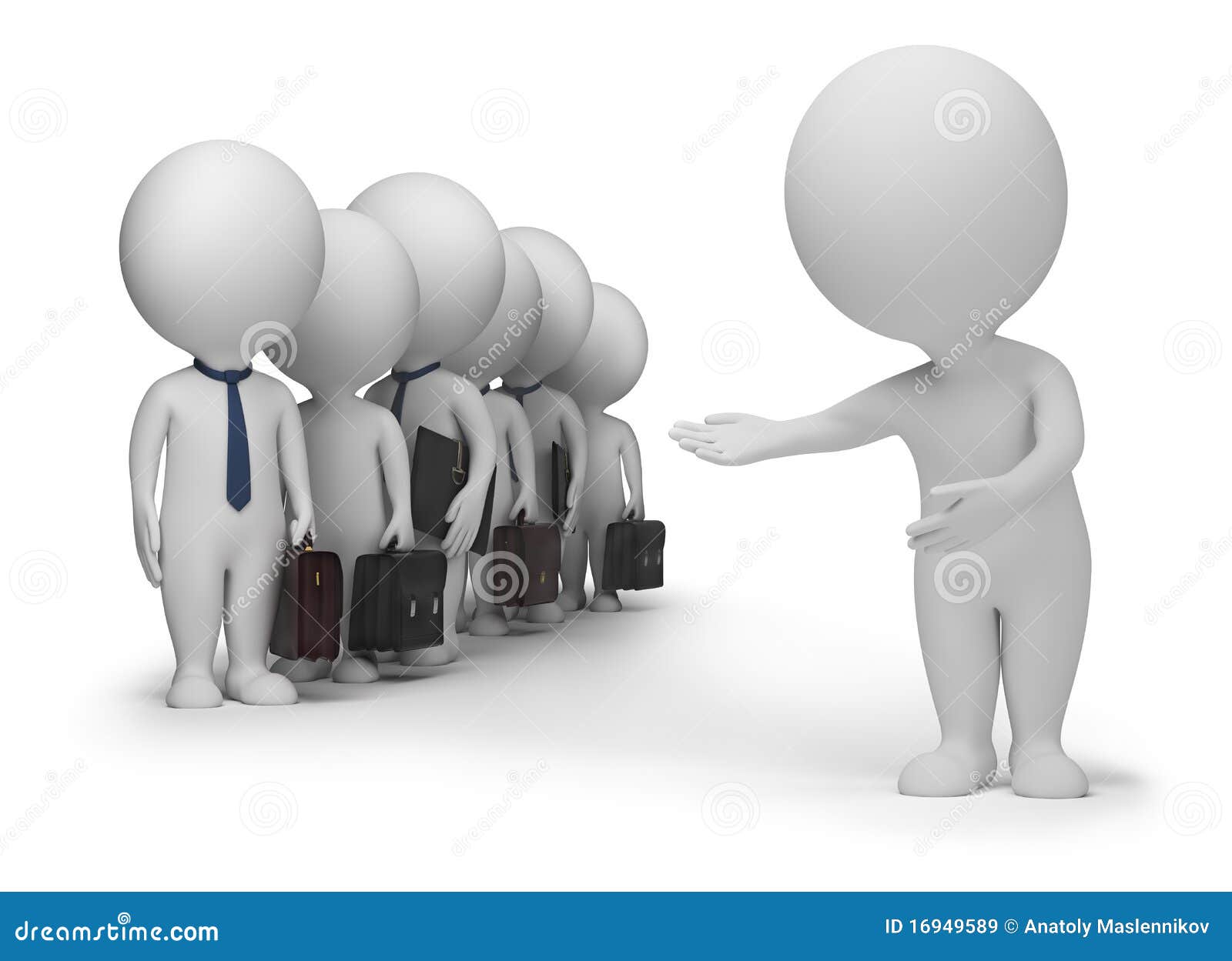 3d small people - clients stock illustration. Illustration of render ...
