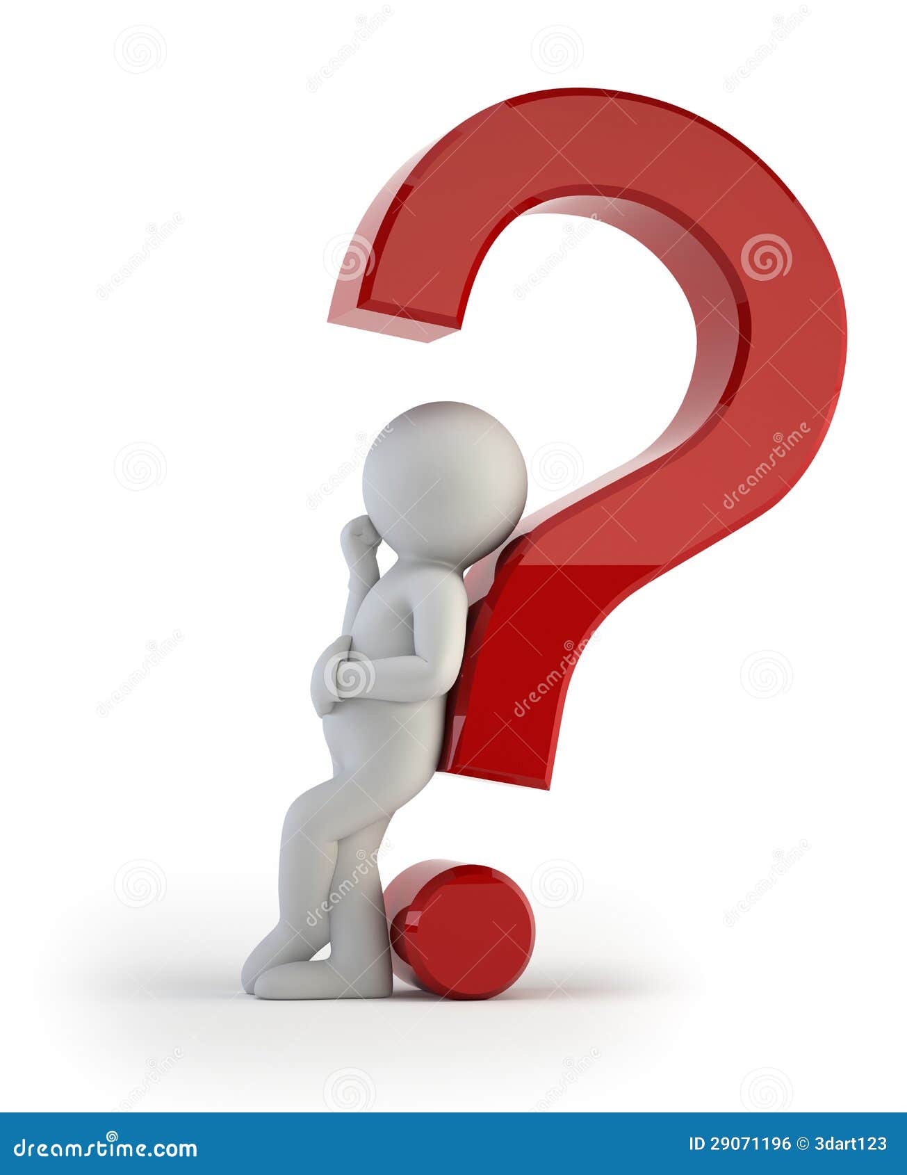 3d Small People - Complicated Question Stock Illustration ...