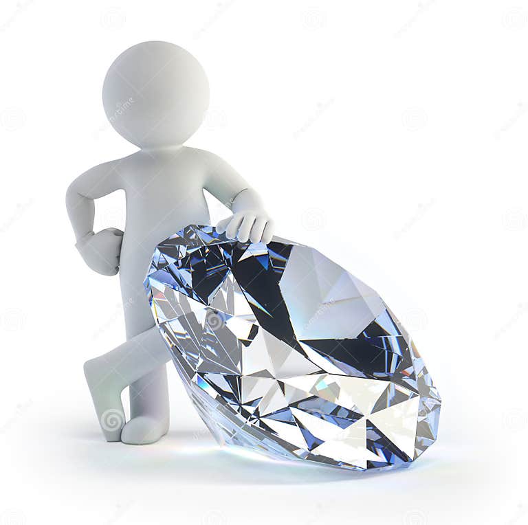 3d small people - diamond stock illustration. Illustration of ...
