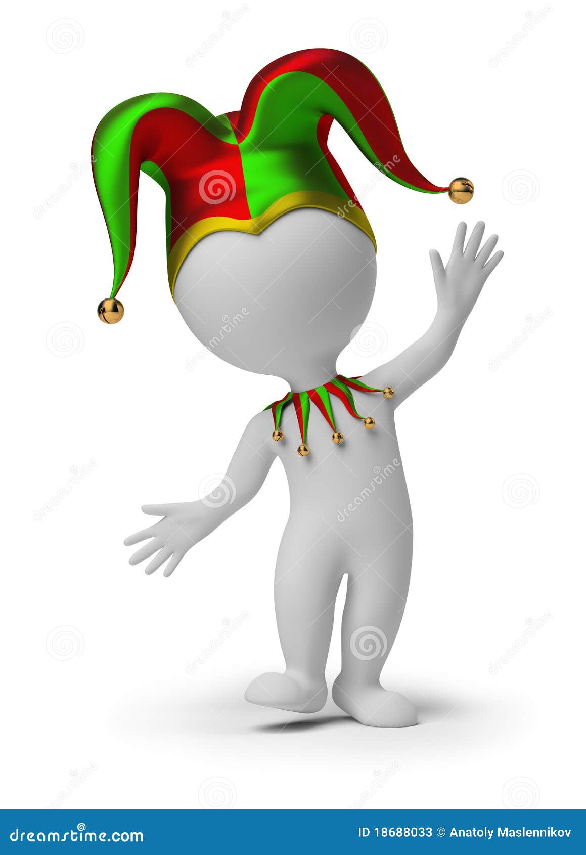 3d small people - jester stock illustration. Illustration of people ...