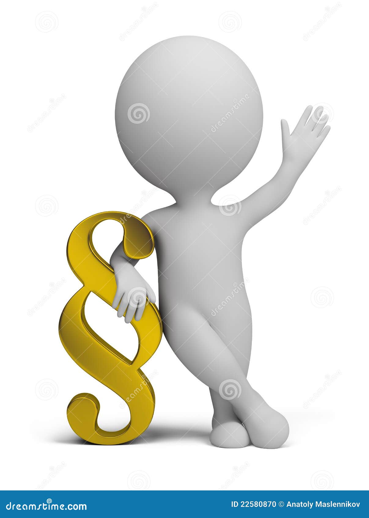 3d Small People - Paragraph Symbol Stock Illustration - Illustration of ...