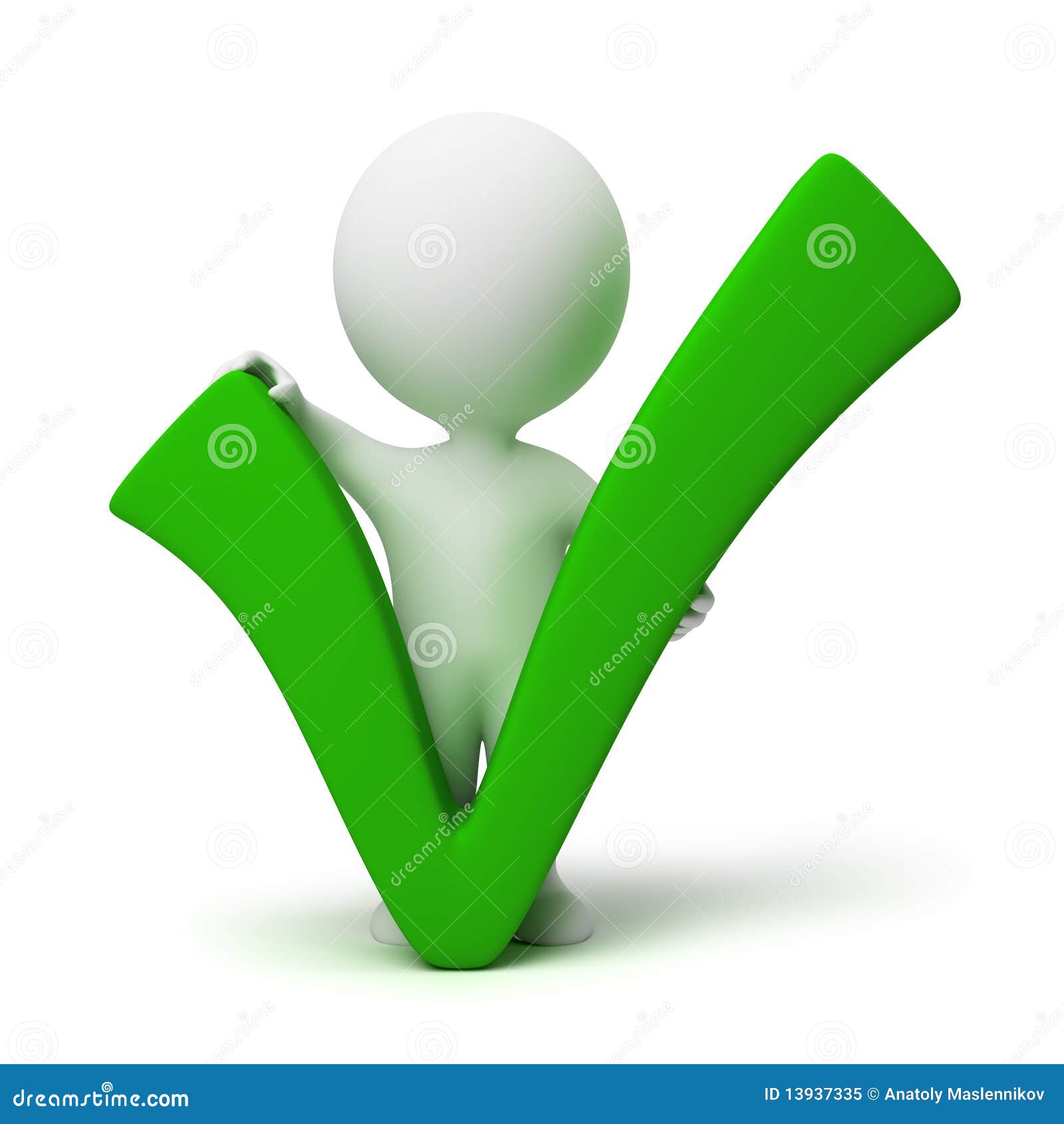 3d Man With A Positive Symbol Royalty-Free Stock Photography ...
