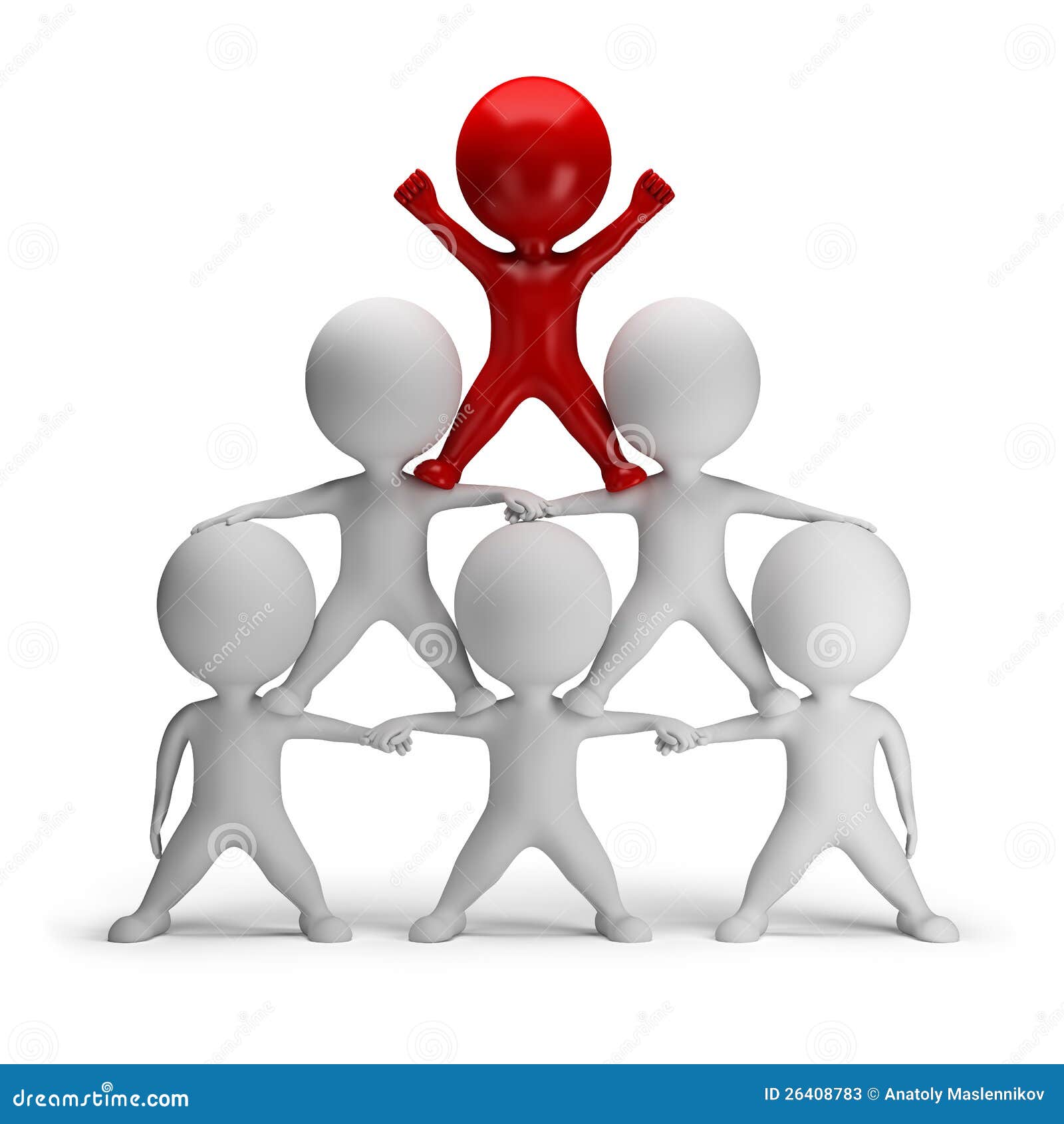 3d Small People - Pyramid of Success Stock Illustration - Illustration ...