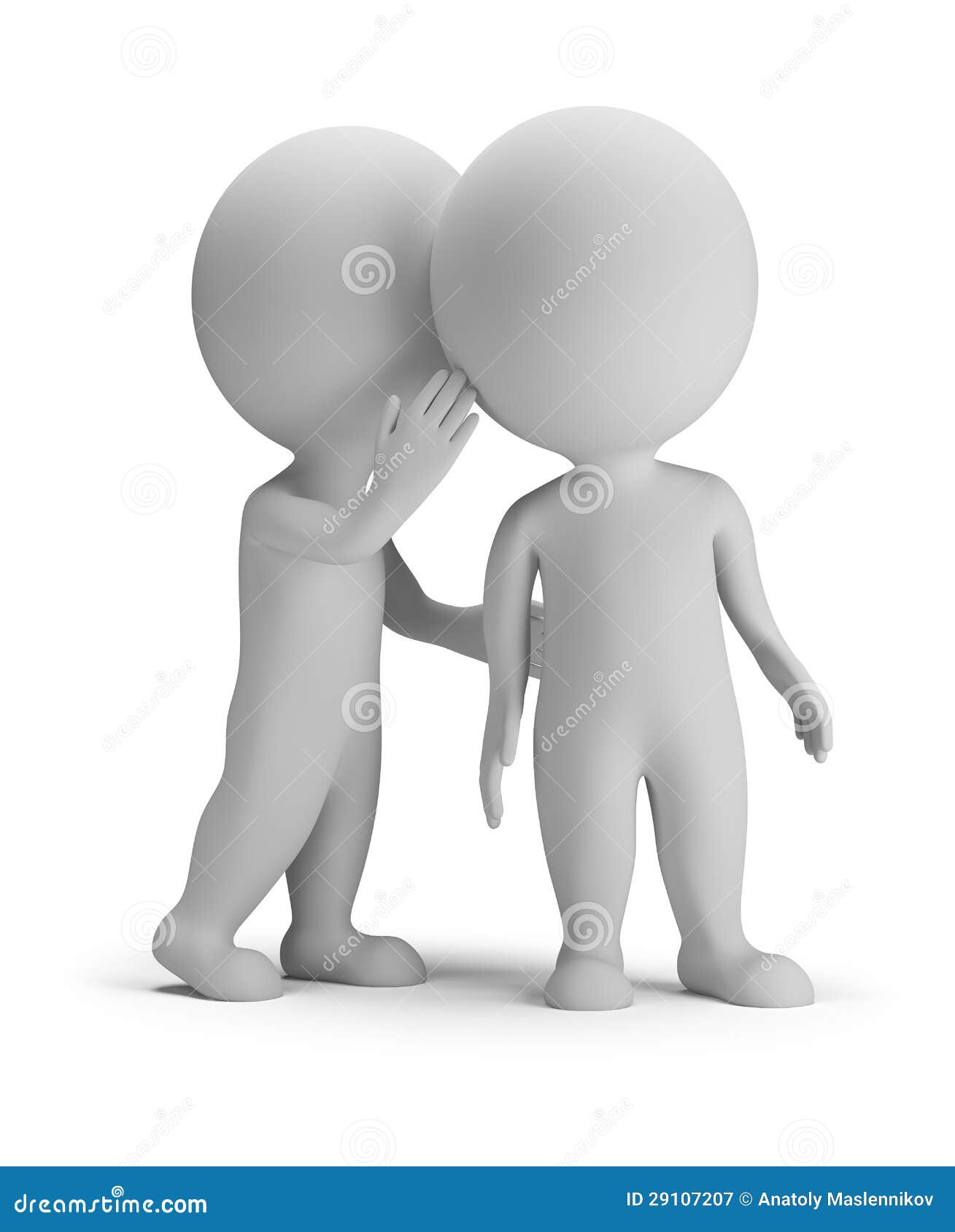 3d People Whispering Stock Illustration | CartoonDealer.com #33049165
