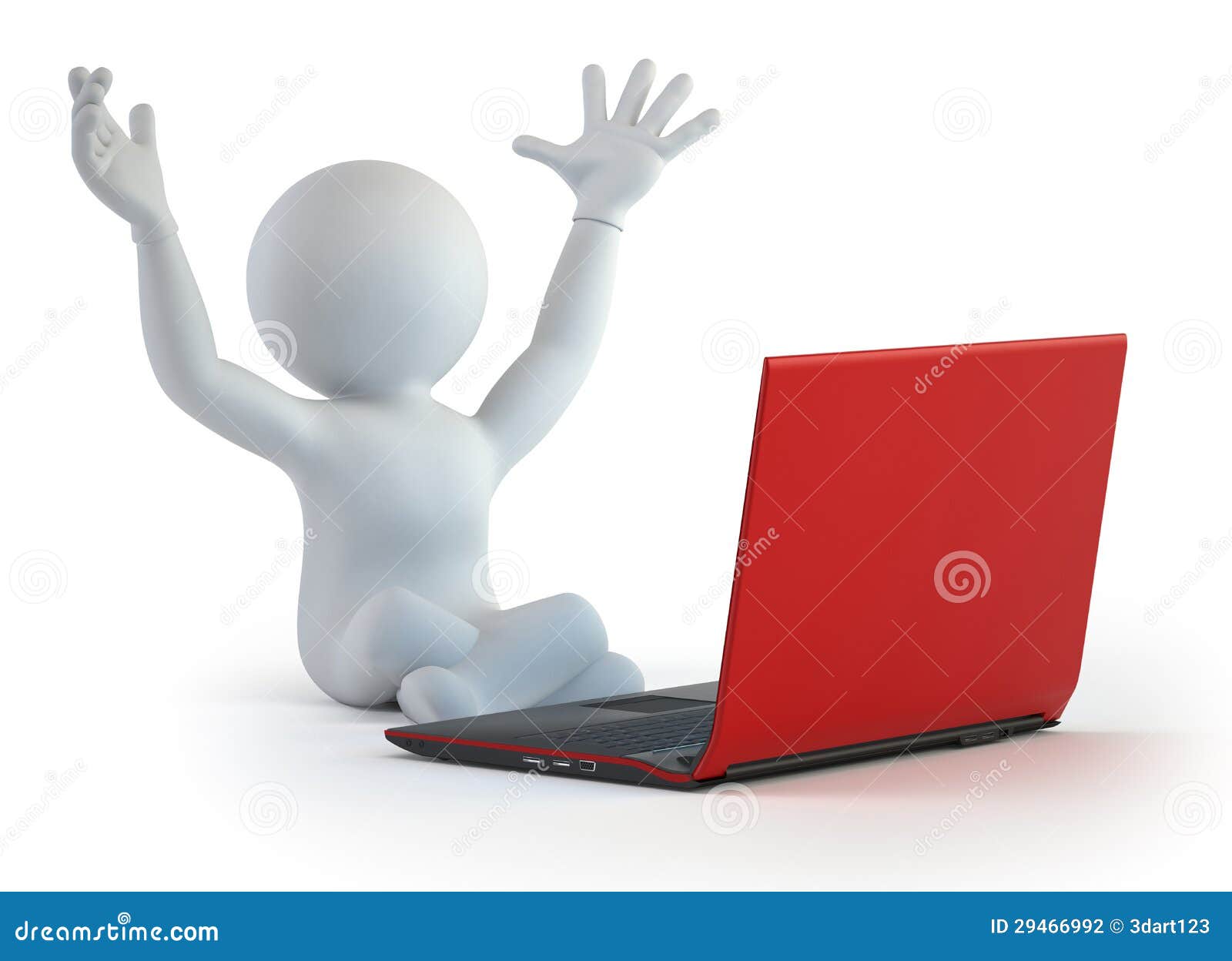 3d Small People - Successful Solution Stock Illustration - Illustration ...