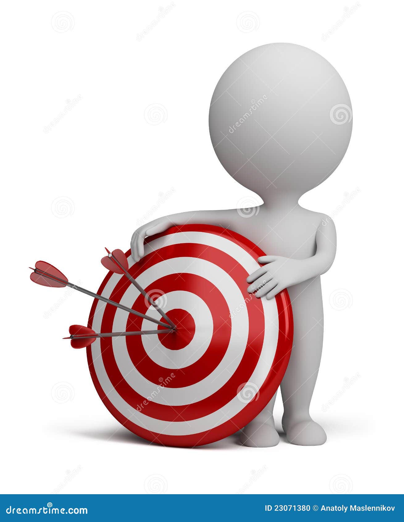 3d small people - target stock illustration. Illustration of render ...
