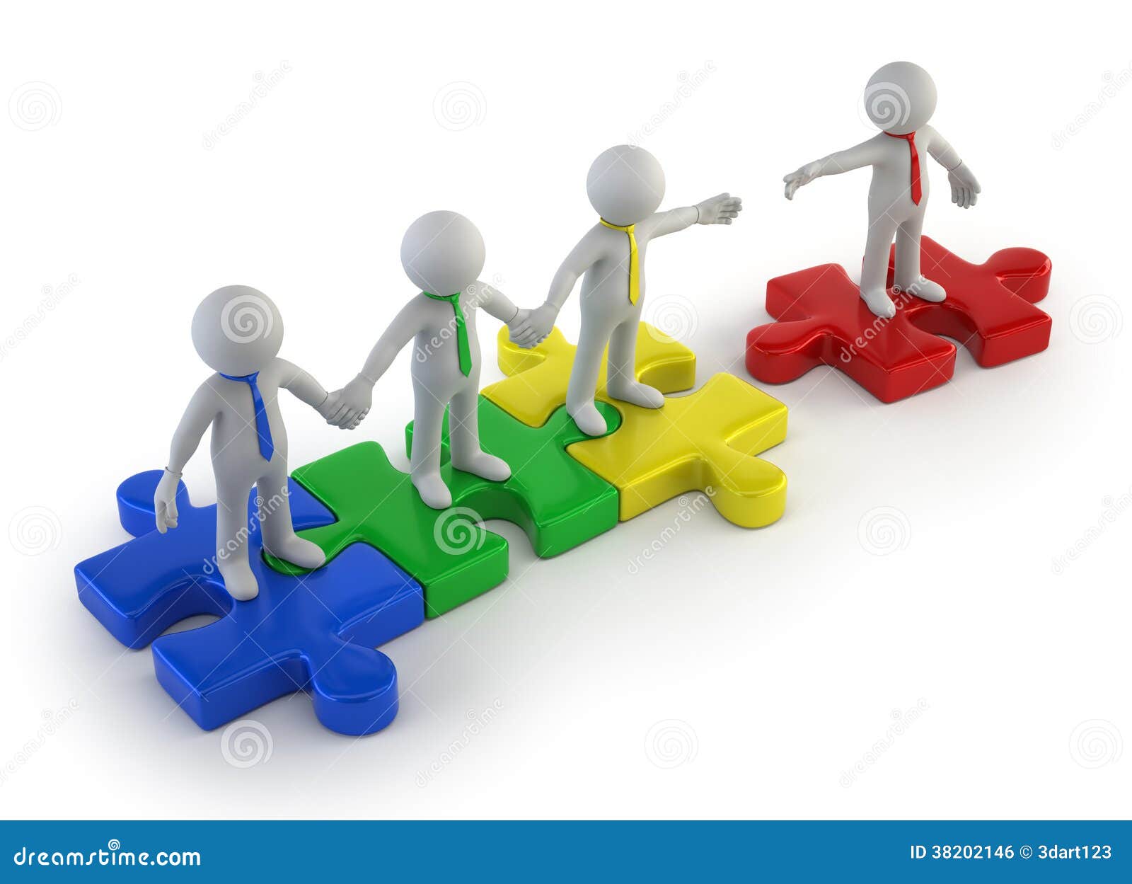 3d Small People - Teamwork Colorful Stock Illustration - Illustration ...