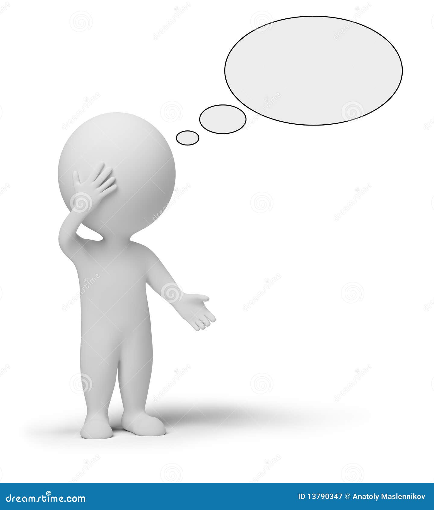 3d small people - think stock illustration. Illustration of abstract ...